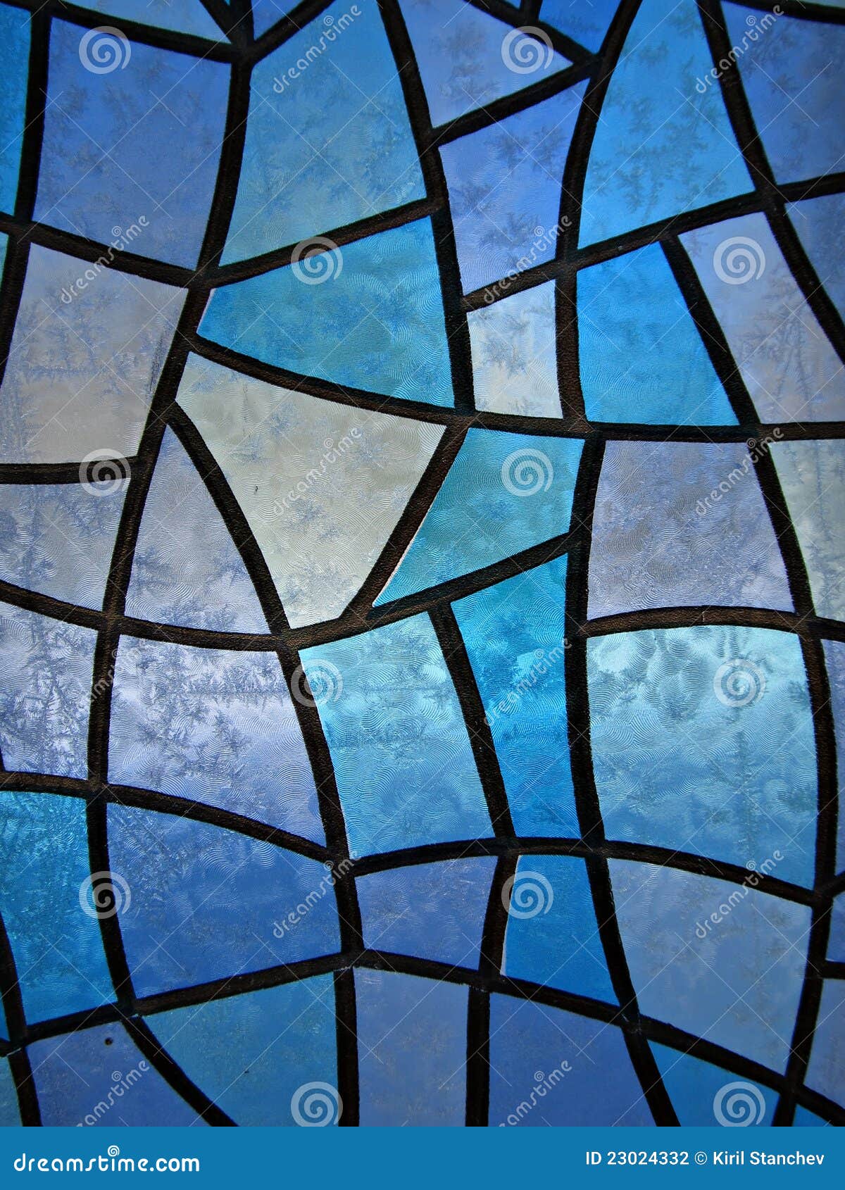 Stained Glass Background Blue