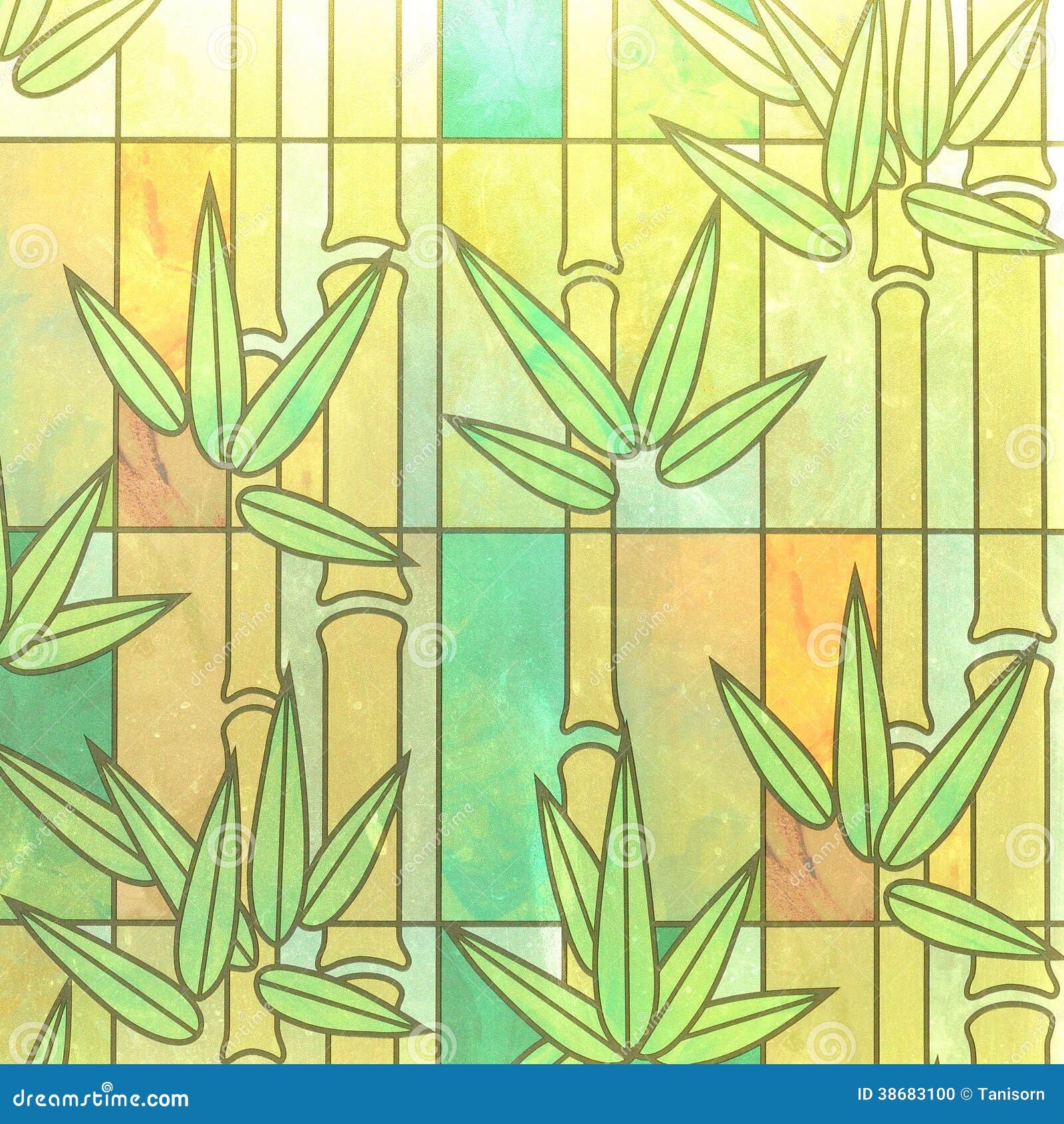 Stained Glass with Bamboo Texture Stock Photo - Image of craftsmanship ...