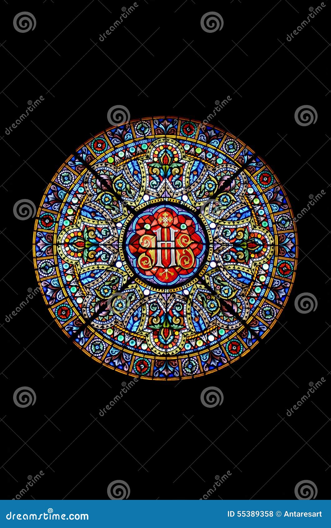 Stained Glass In A Cathedral Royalty-Free Stock Image | CartoonDealer ...