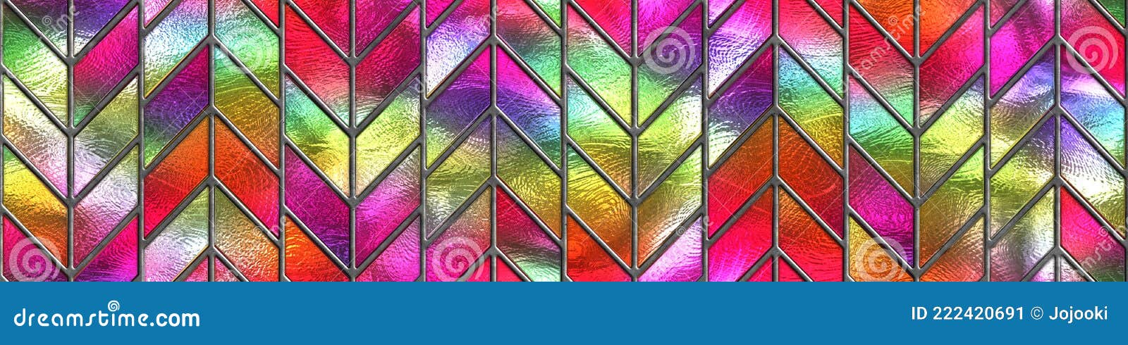 Stained Glass with Chevron Pattern for Window, Seamless Texture ...