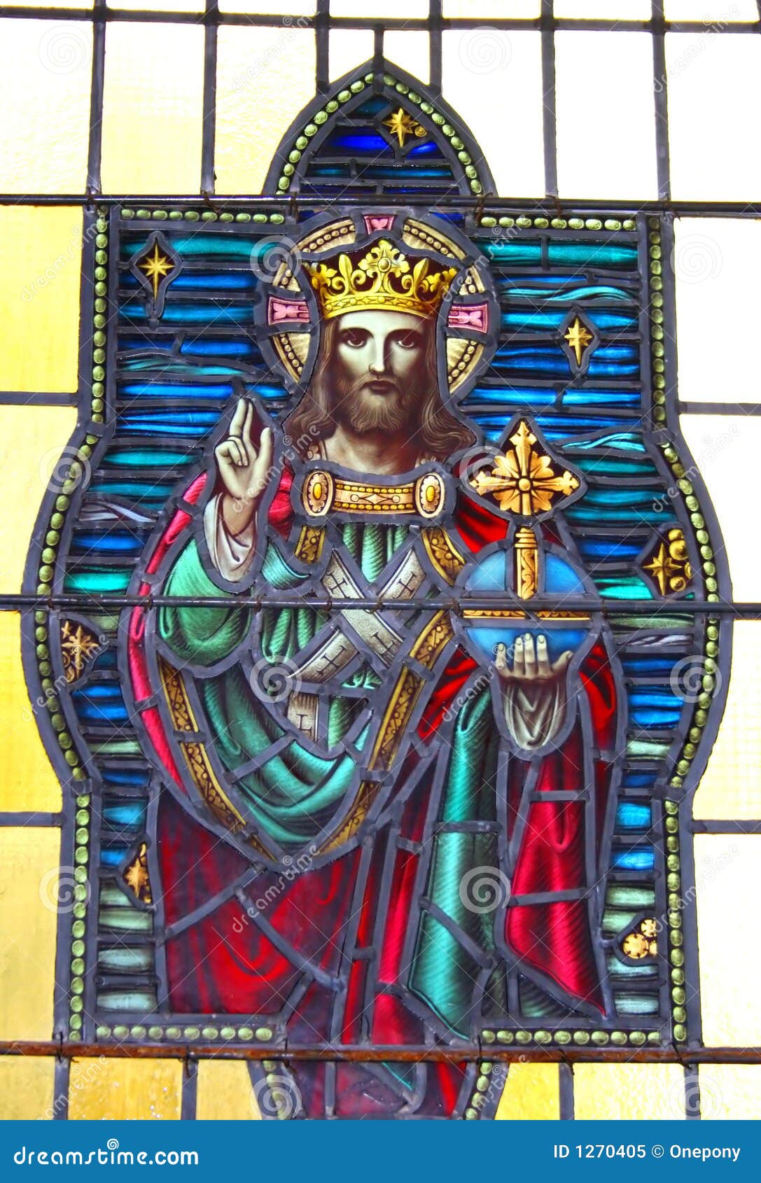 Stained Glass Christ stock image. Image of jesus, christ - 1270405
