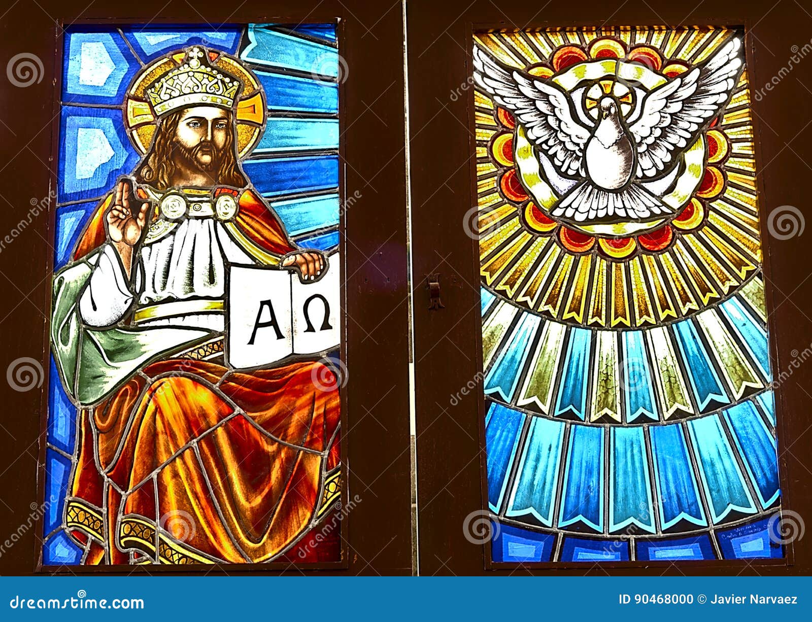 Stained Glass with Christian Figure Stock Photo - Image of christ ...