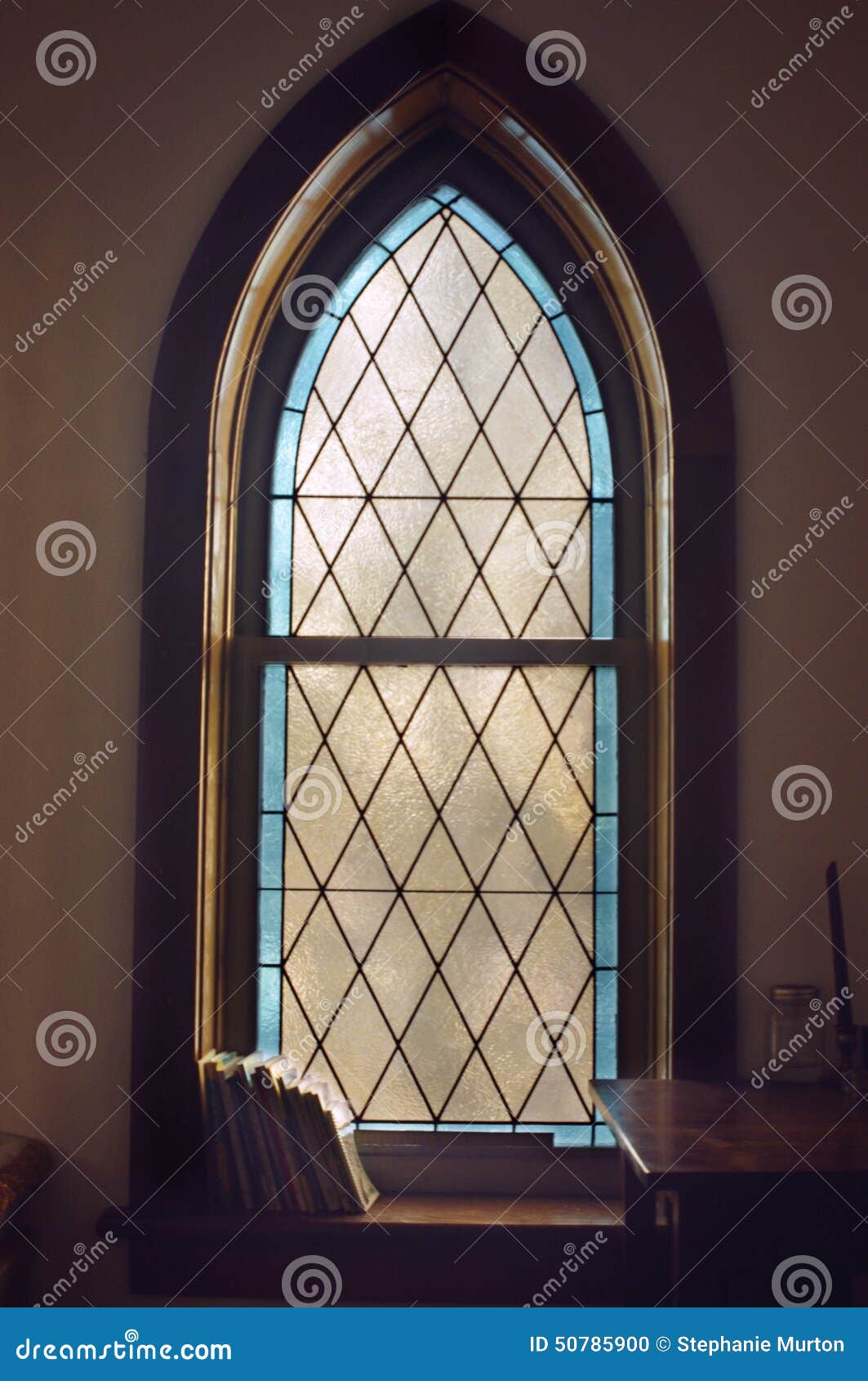Stained Glass Church Window Books Stock Photo - Image of colours ...