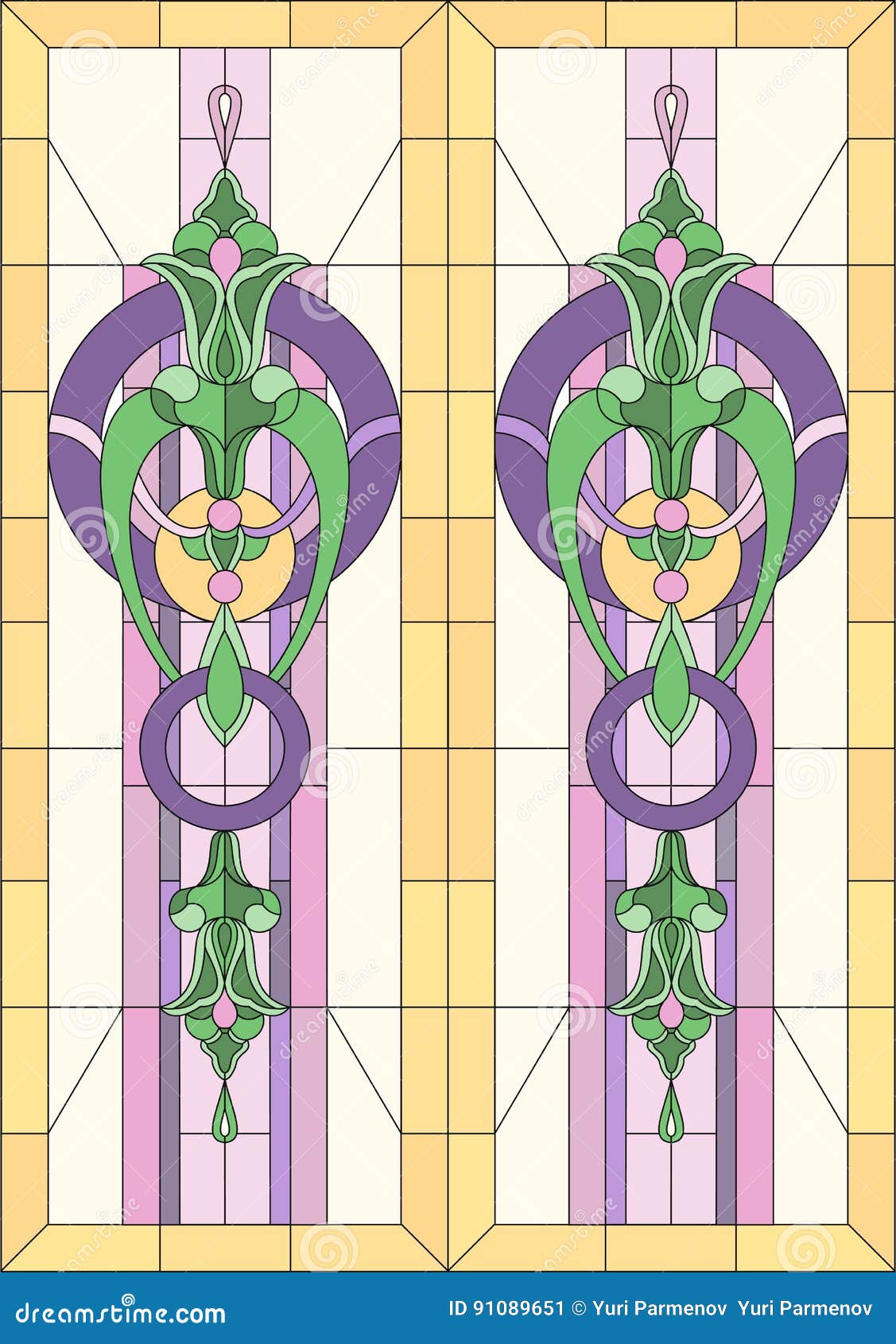 Stained Glass / Classical Style. Stock Vector - Illustration of ...