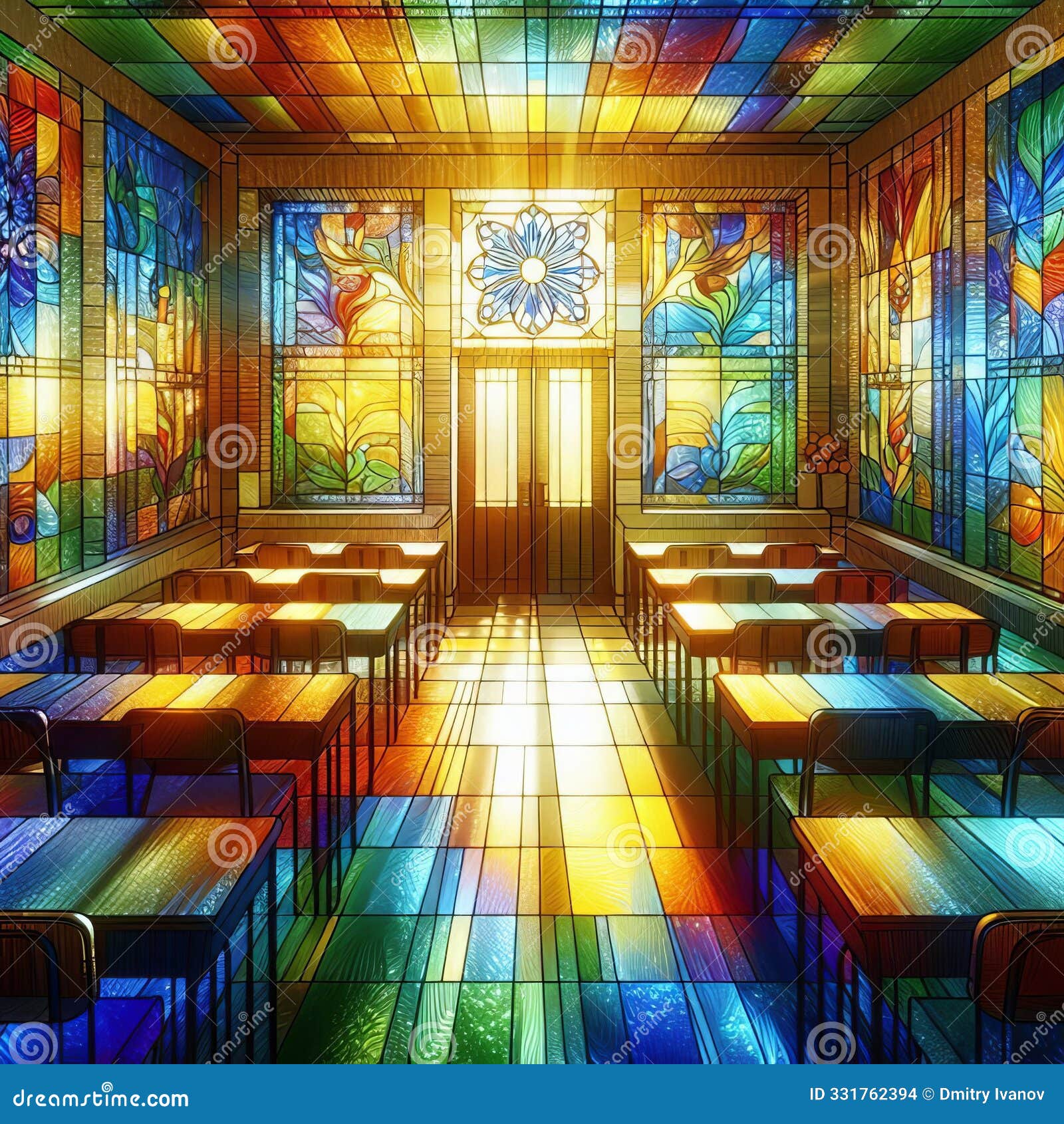 Stained Glass Classroom a Luminogram C New Beautiful Stock Photo ...