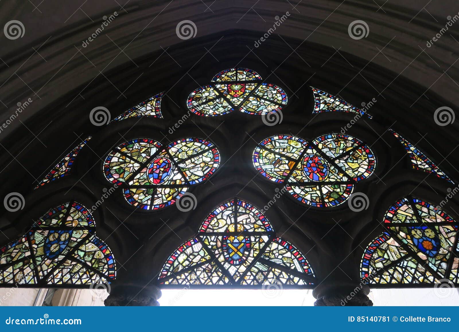 Stained Glass Close UP stock image. Image of iron, architectural - 85140781