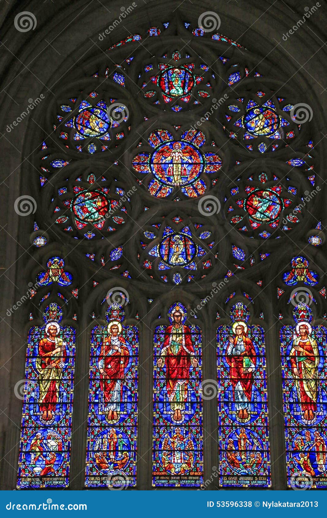 Stained glass stock photo. Image of abstract, churches - 53596338