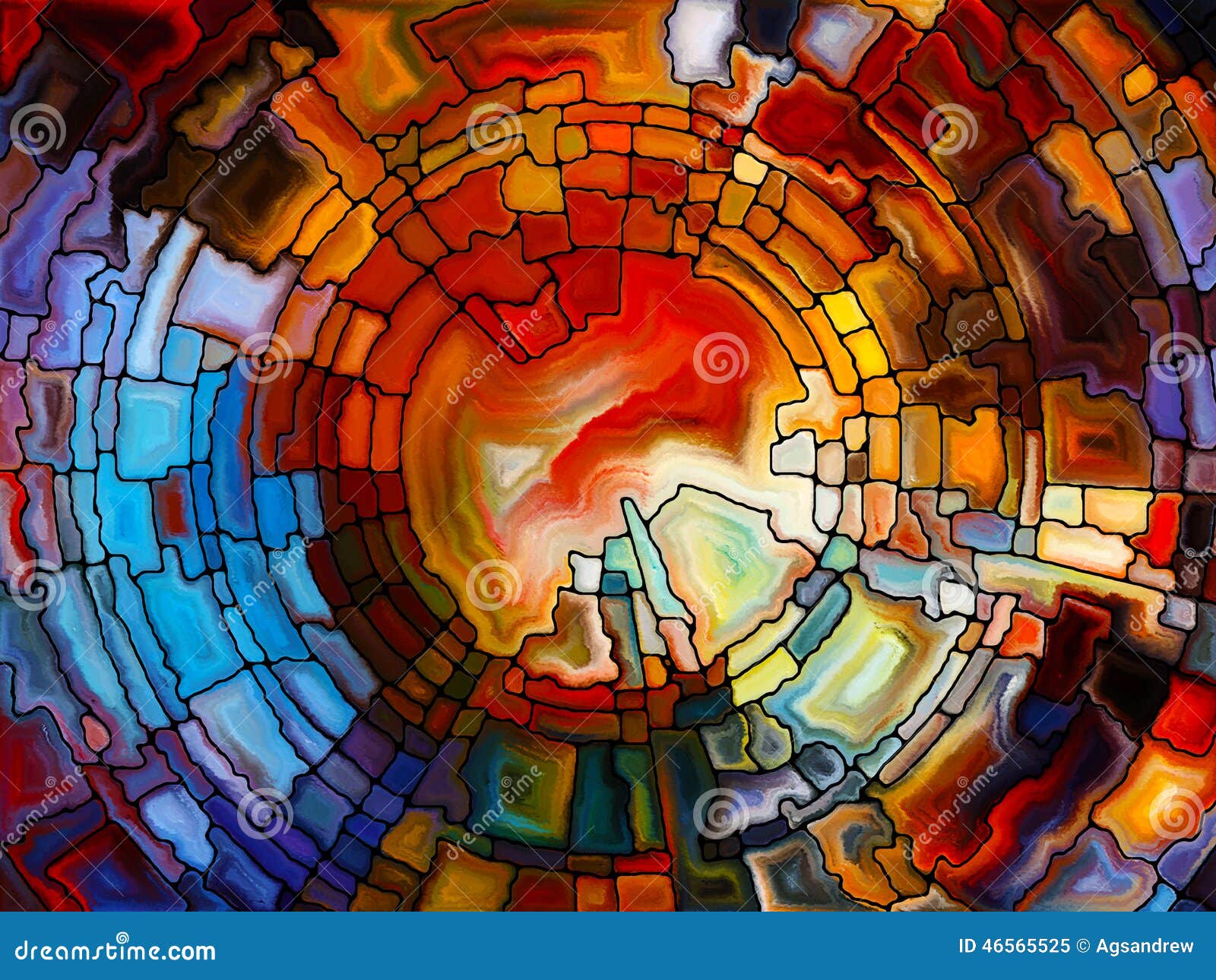 Stained Glass Composition stock illustration. Illustration of modern ...