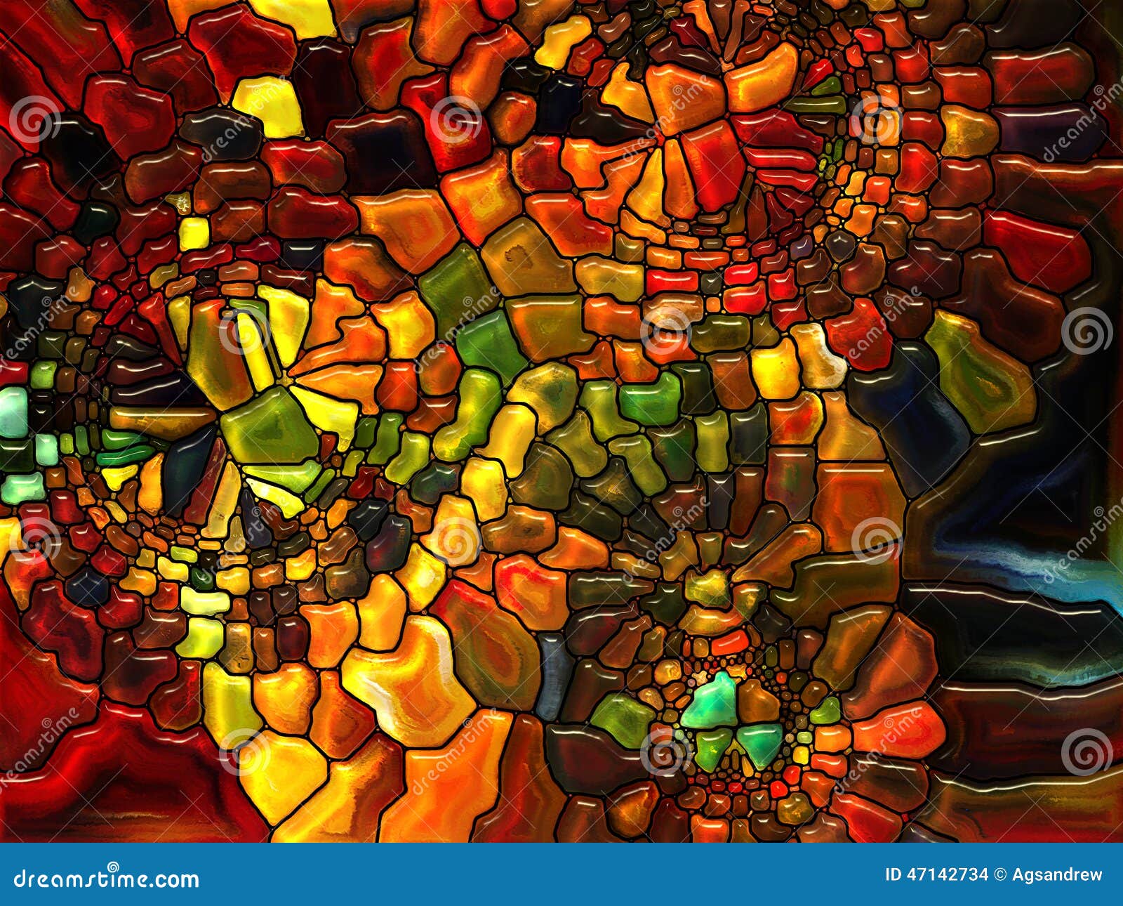 Stained Glass Composition stock illustration. Illustration of ornament ...