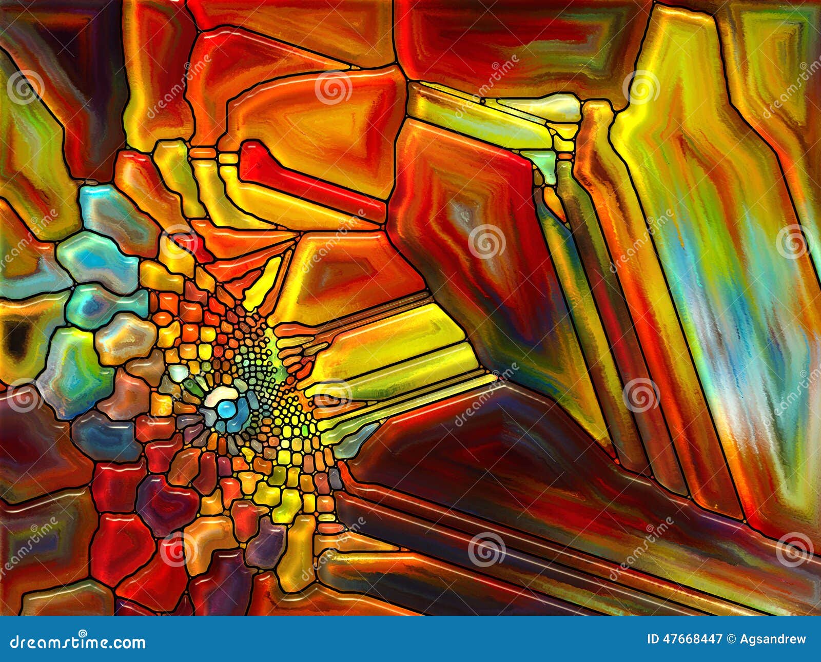 Stained Glass Composition stock illustration. Illustration of element ...