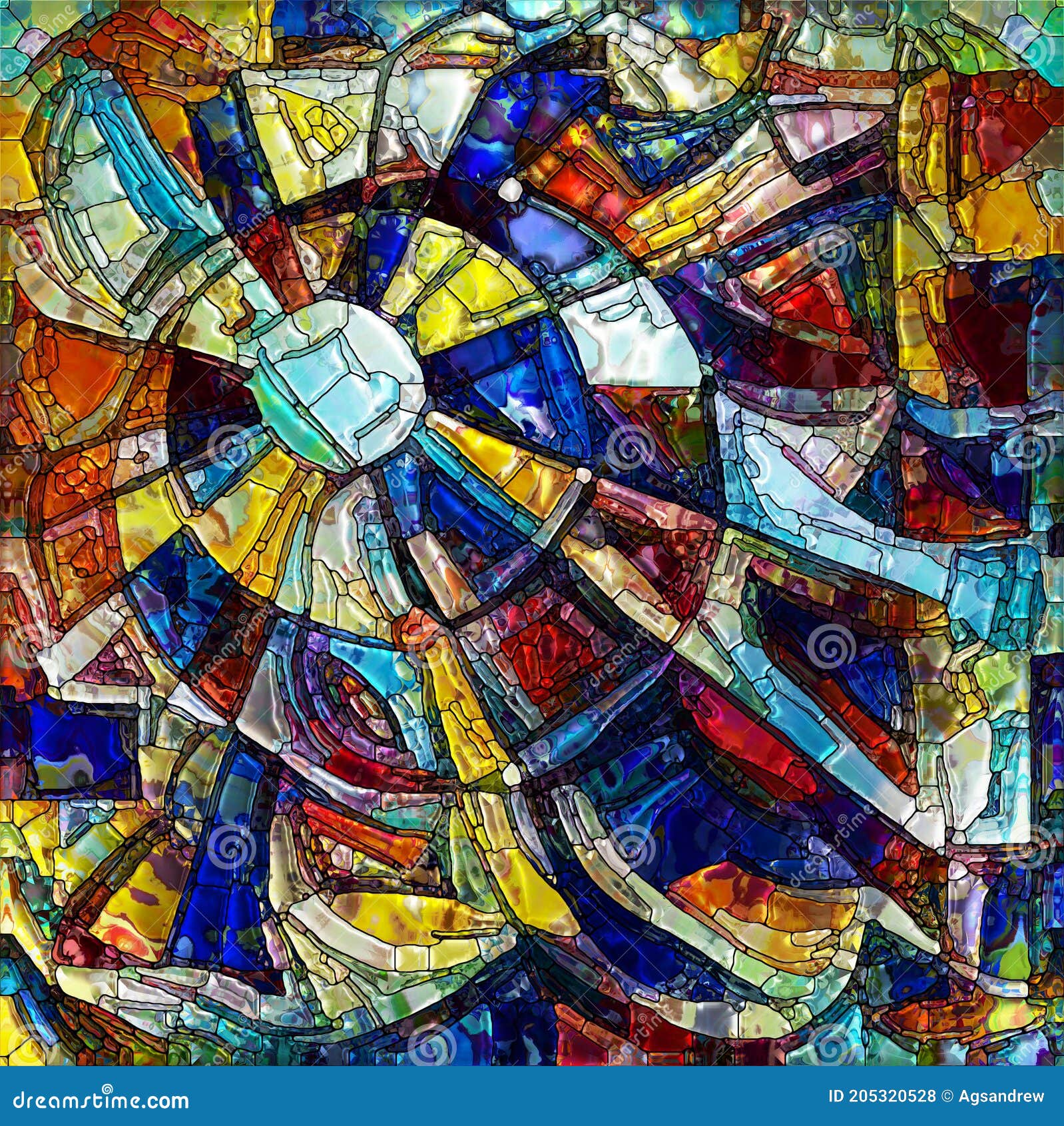 Stained Glass Design stock illustration. Illustration of illuminated ...