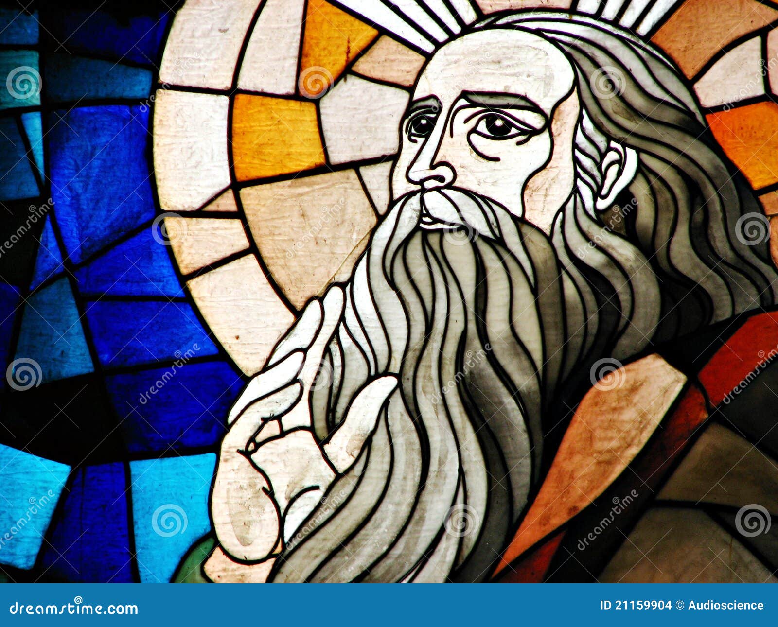 Stained Glass Detail of a Prophet Stock Photo - Image of glass, detail ...