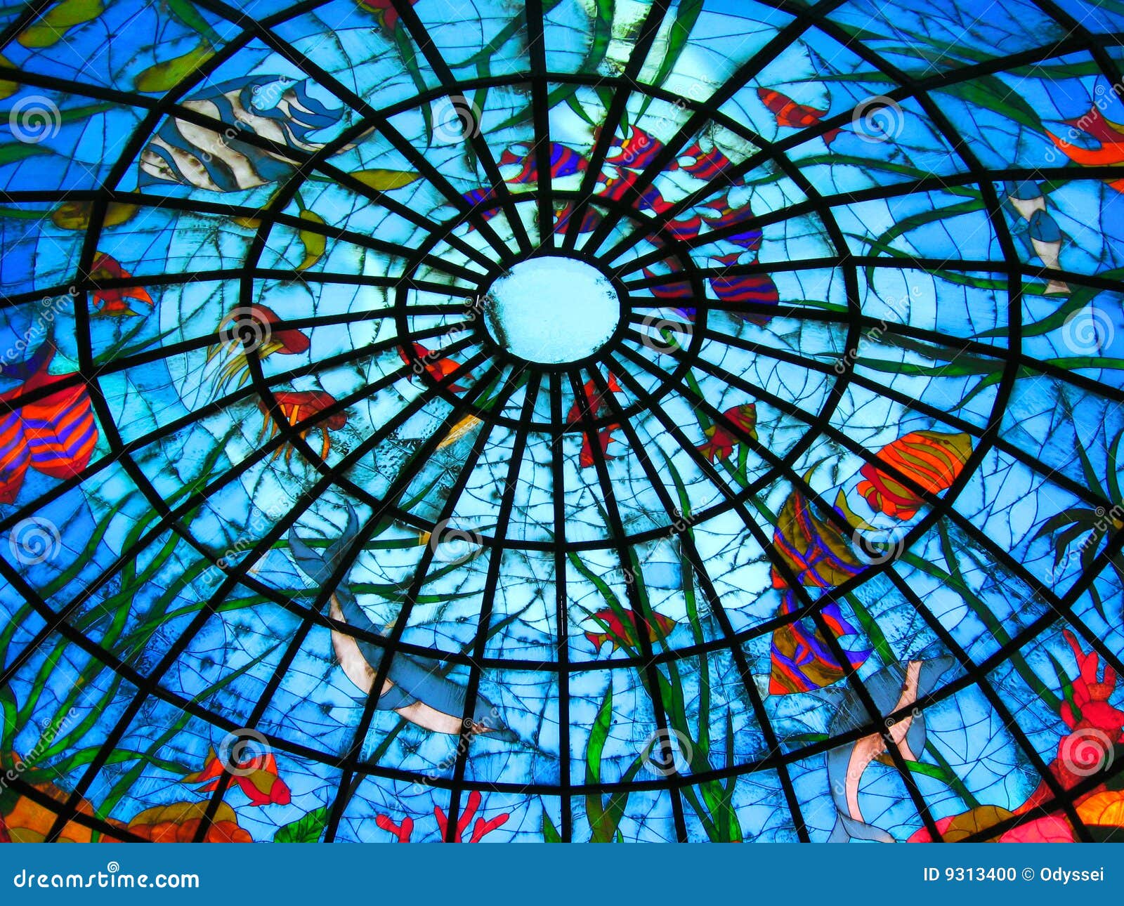 Stained-glass dome stock photo. Image of glass, cultural - 9313400