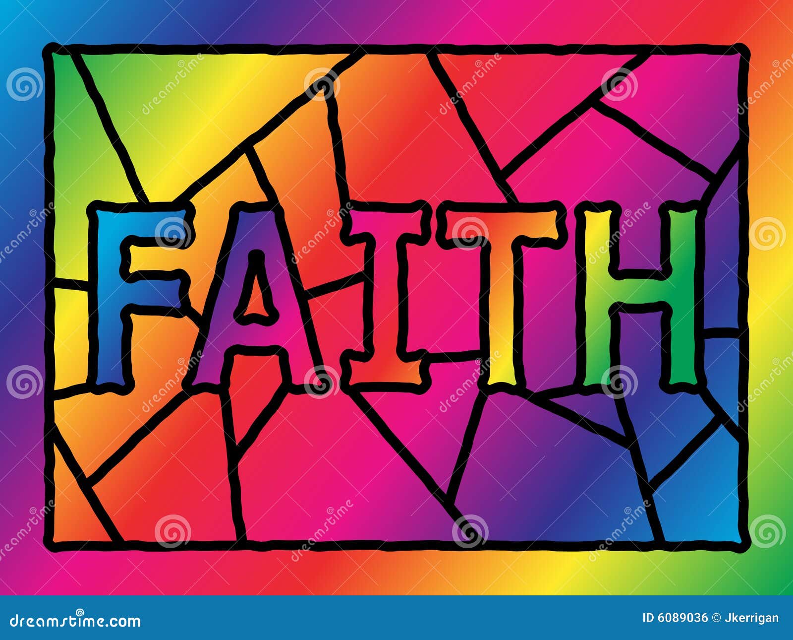 Stained Glass Faith stock vector. Illustration of funky - 6089036