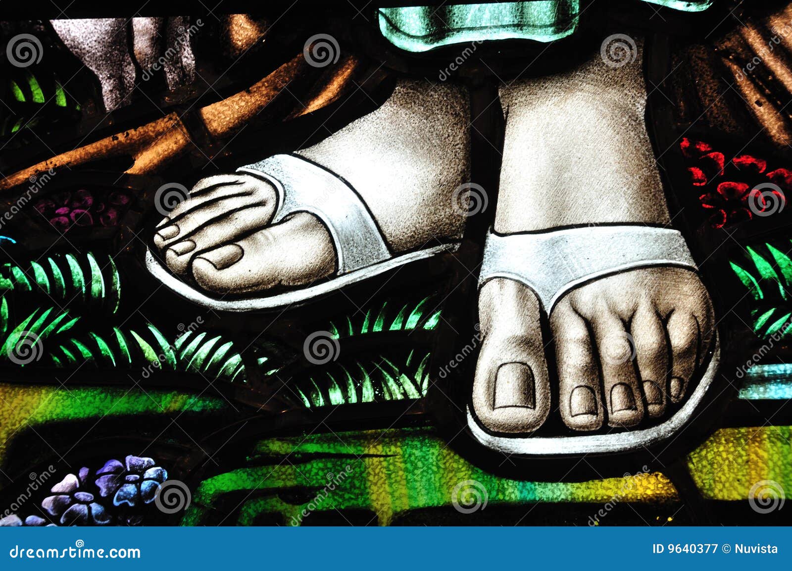 Stained glass feet stock image. Image of feet, foot, stained - 9640377