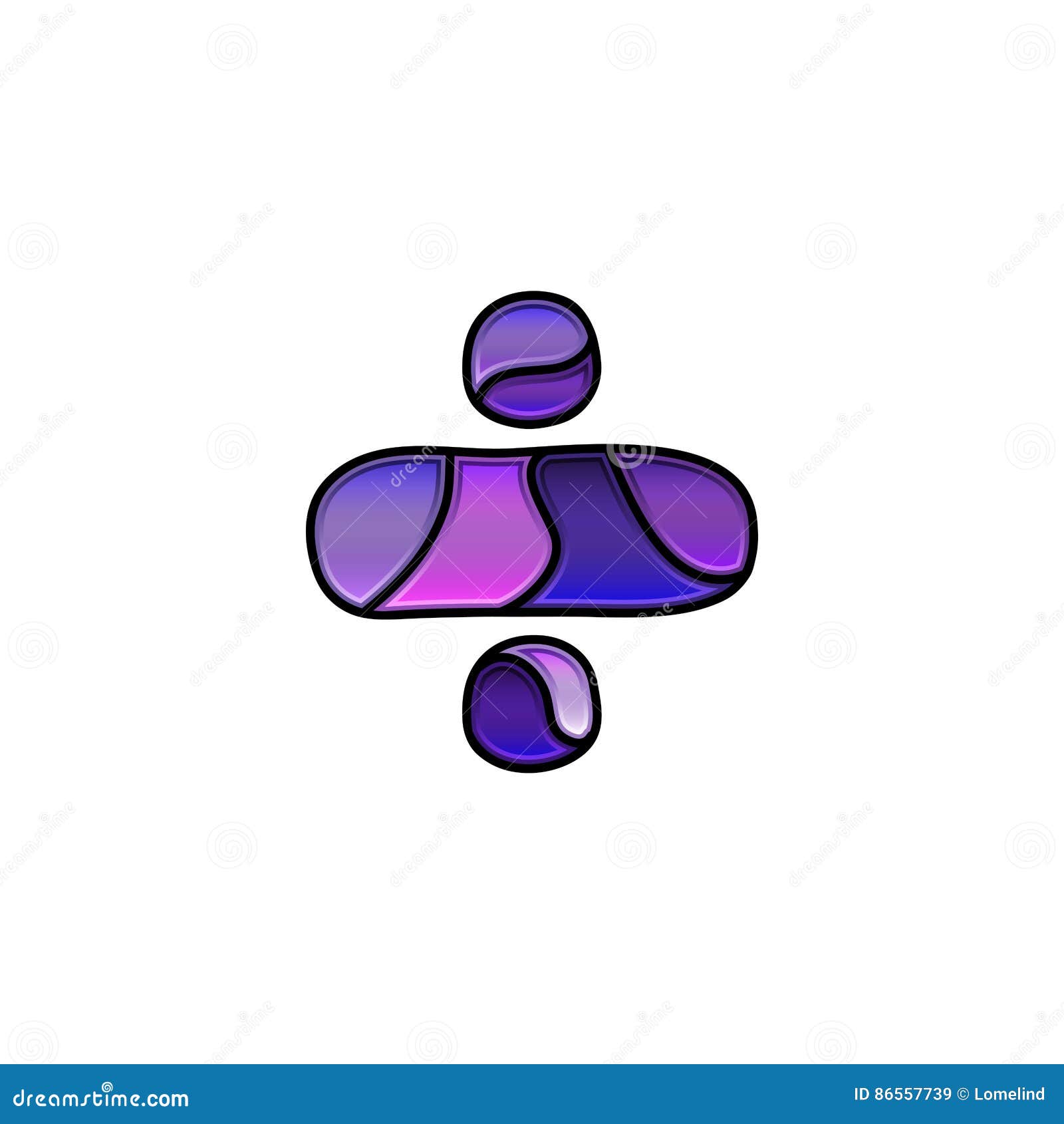 Purple Division Sign