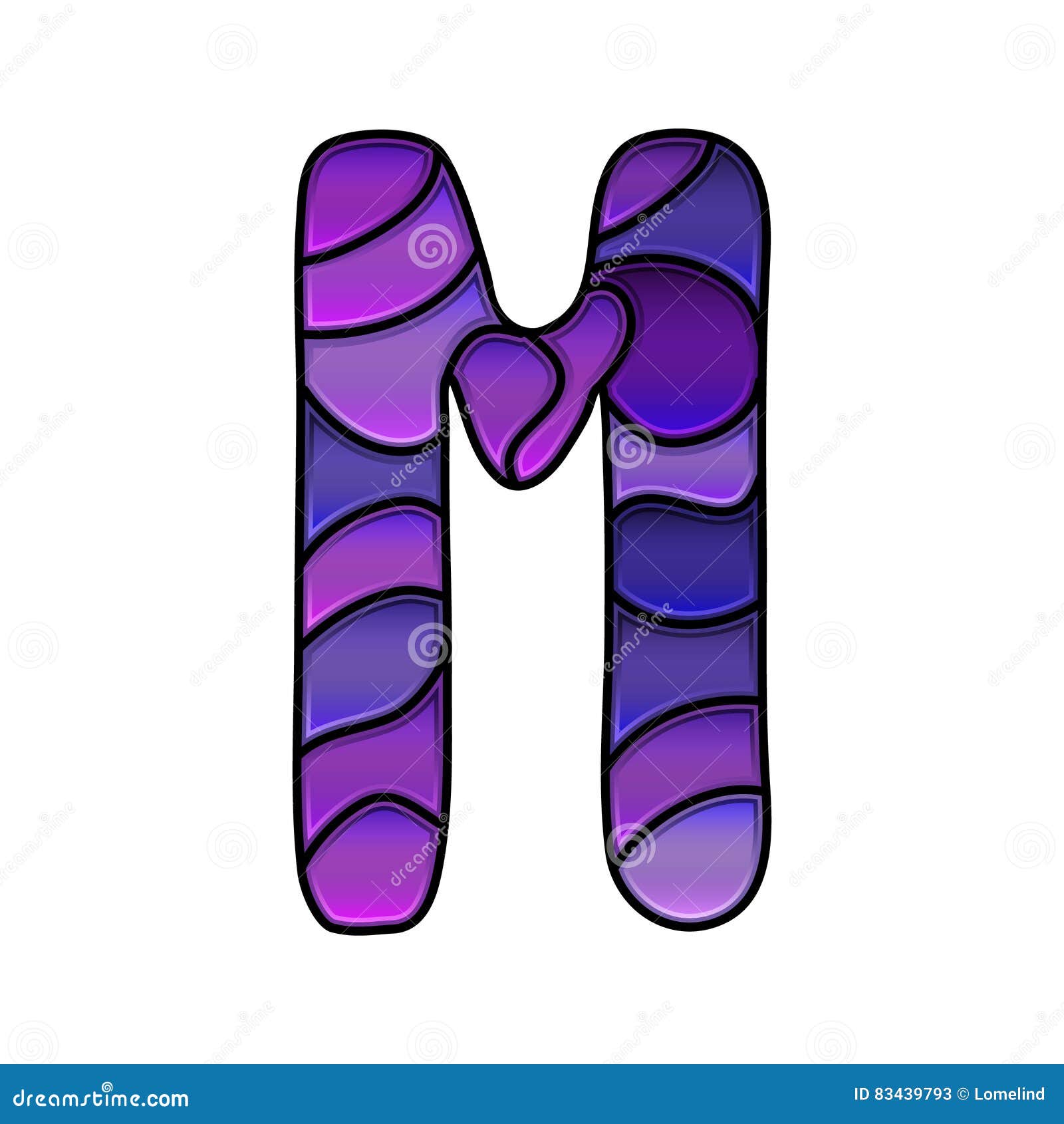Stained Glass Font, Letter M Stock Illustration - Illustration of ...