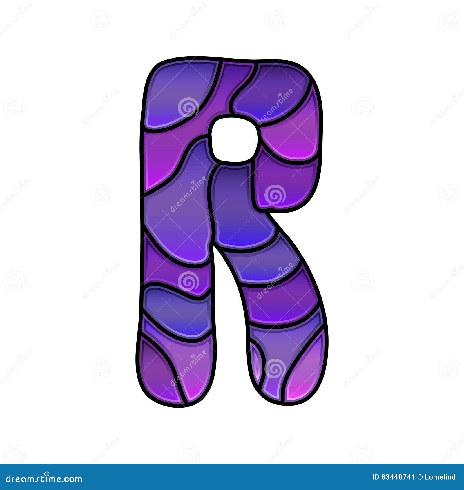 Stained Glass Font, Letter R Stock Illustration - Illustration of ...