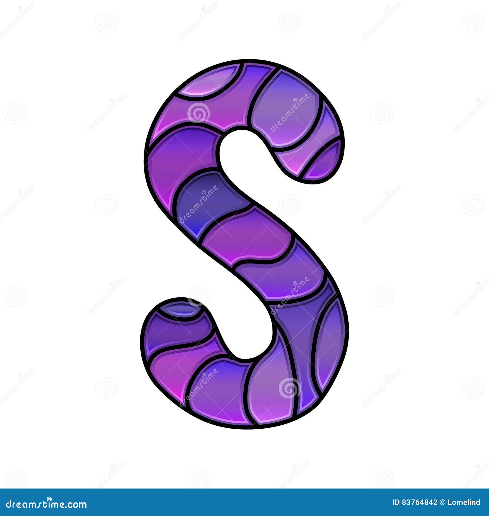 Stained Glass Font, Letter S Stock Illustration - Illustration of glass ...