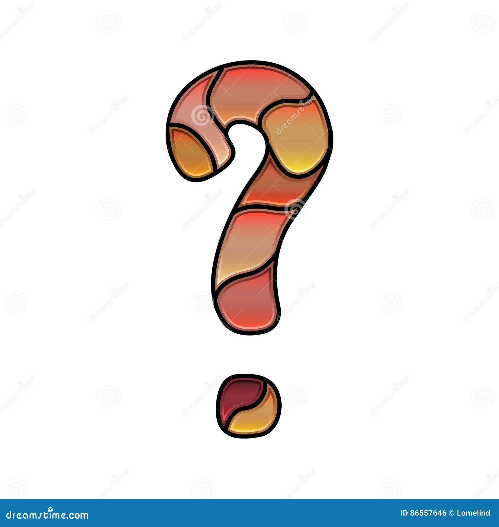 Stained Glass Font, Question Mark Stock Illustration - Illustration of ...
