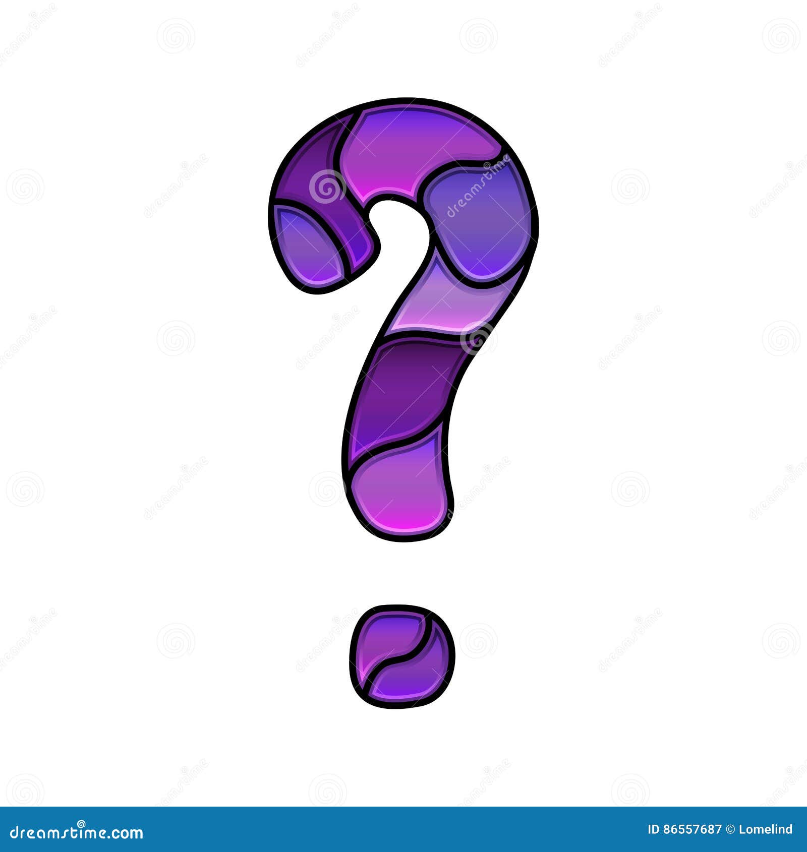 Stained Glass Font, Question Mark Stock Illustration - Illustration of ...