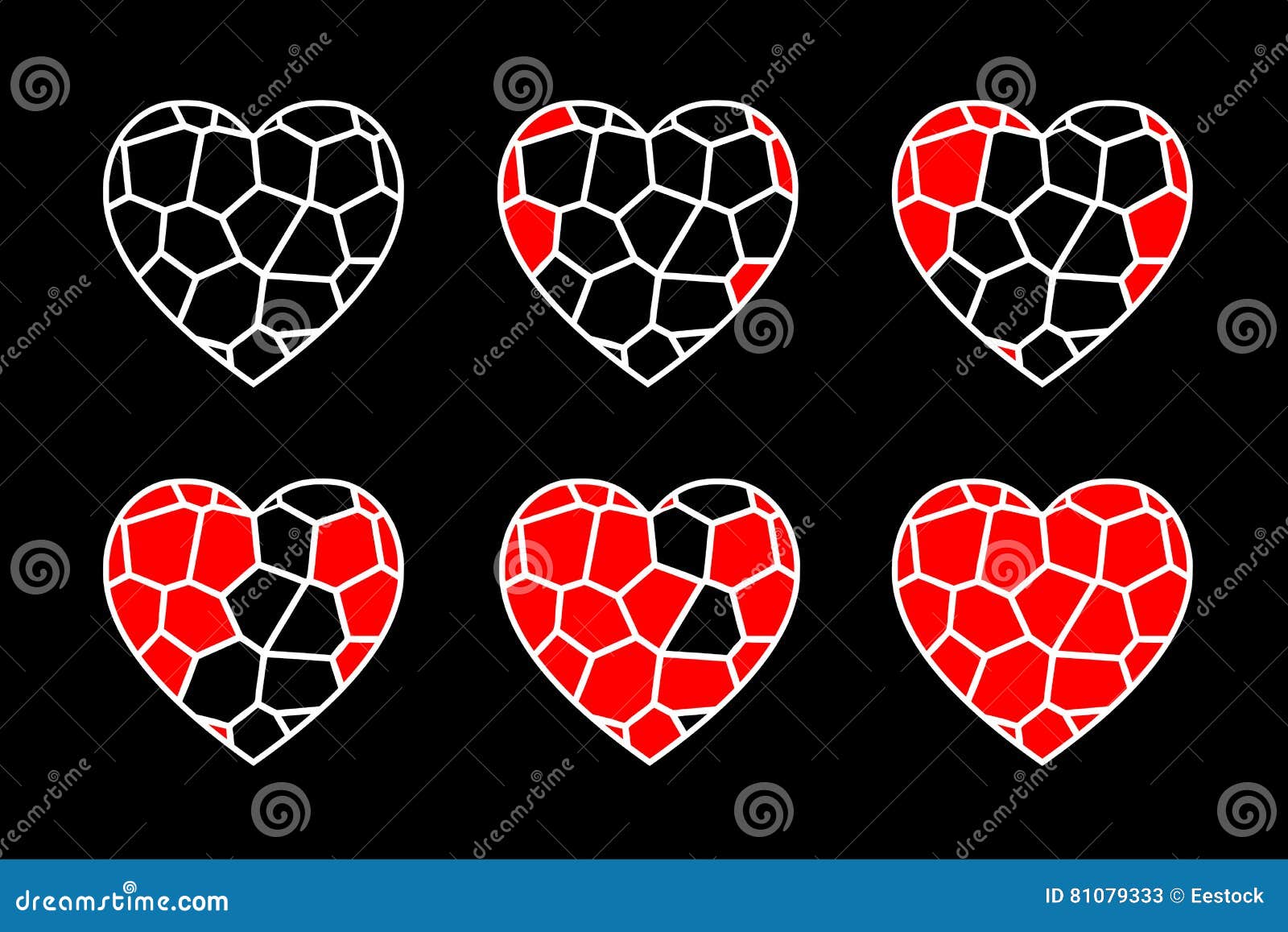 Heart Animation UI. Empty To Full 2D Game Life Sprite Asset For Health ...