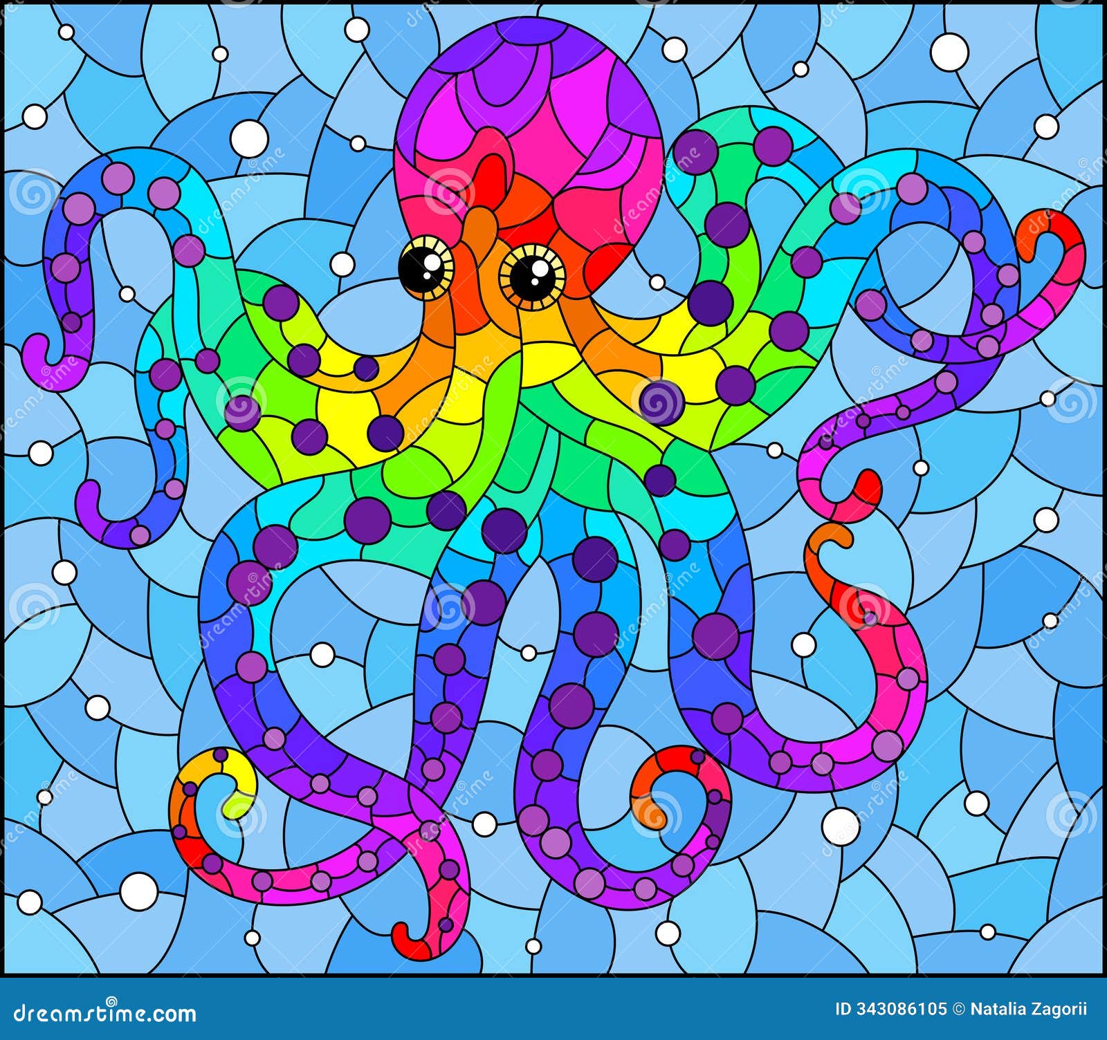 Abstract Octopus Seamless Texture Vector Illustration | CartoonDealer ...