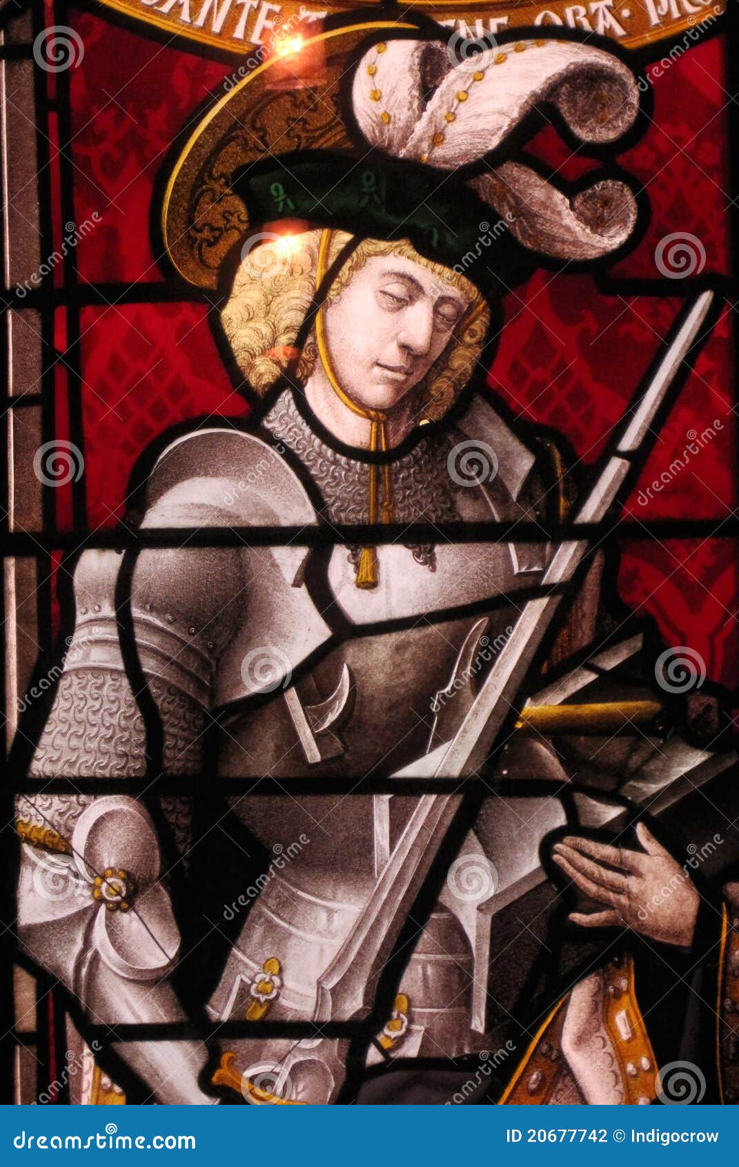Stained Glass Knight stock photo. Image of colors, medieval - 20677742
