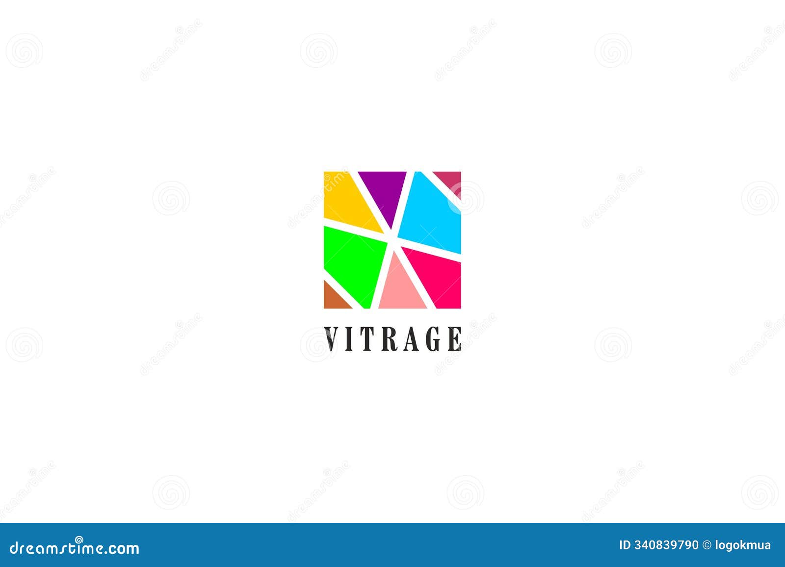 Stained glass logo design stock illustration. Illustration of vector ...