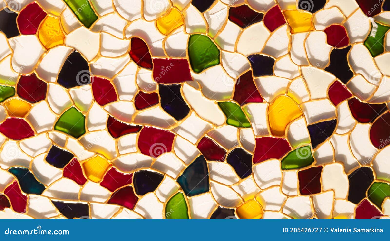 Stained Glass with Multi-colored Inserts. Abstract Background Stock ...