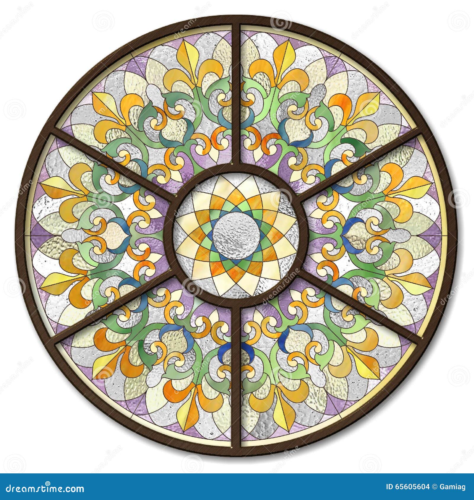 STAINED GLASS PATTERN stock illustration. Illustration of floral - 65605604