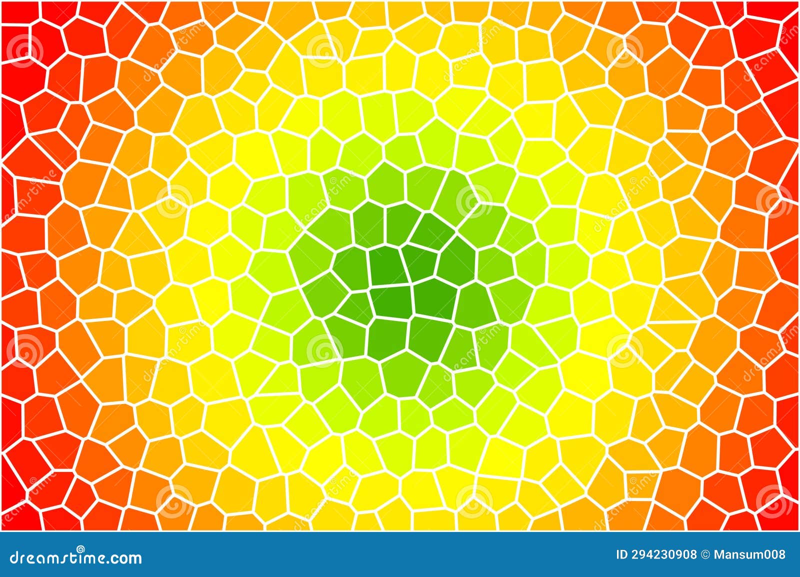Stained Glass Pattern with Colorful Cells and Lines Stock Illustration ...