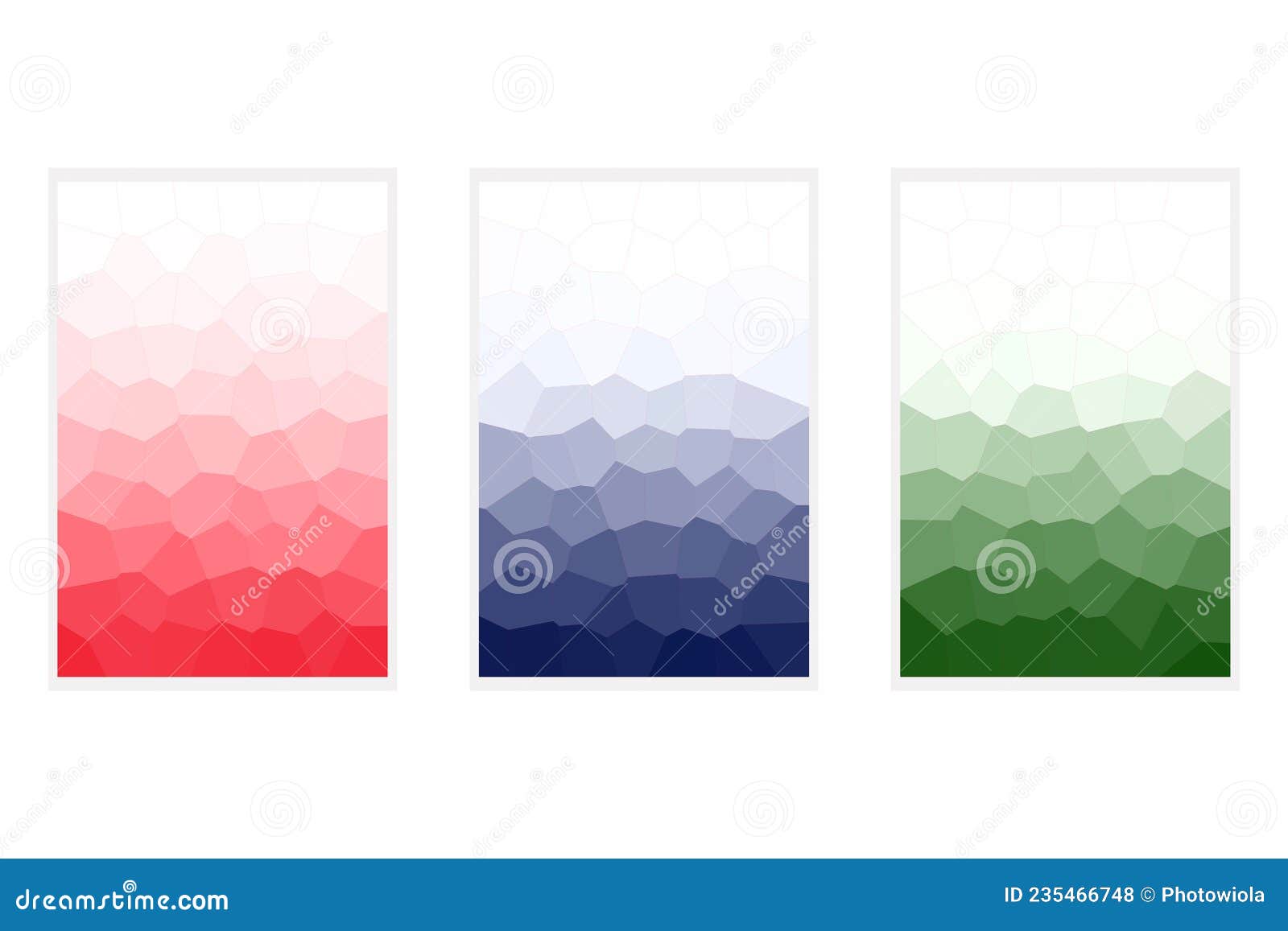 Stained Glass Pattern in Three Colors. Stock Vector - Illustration of ...