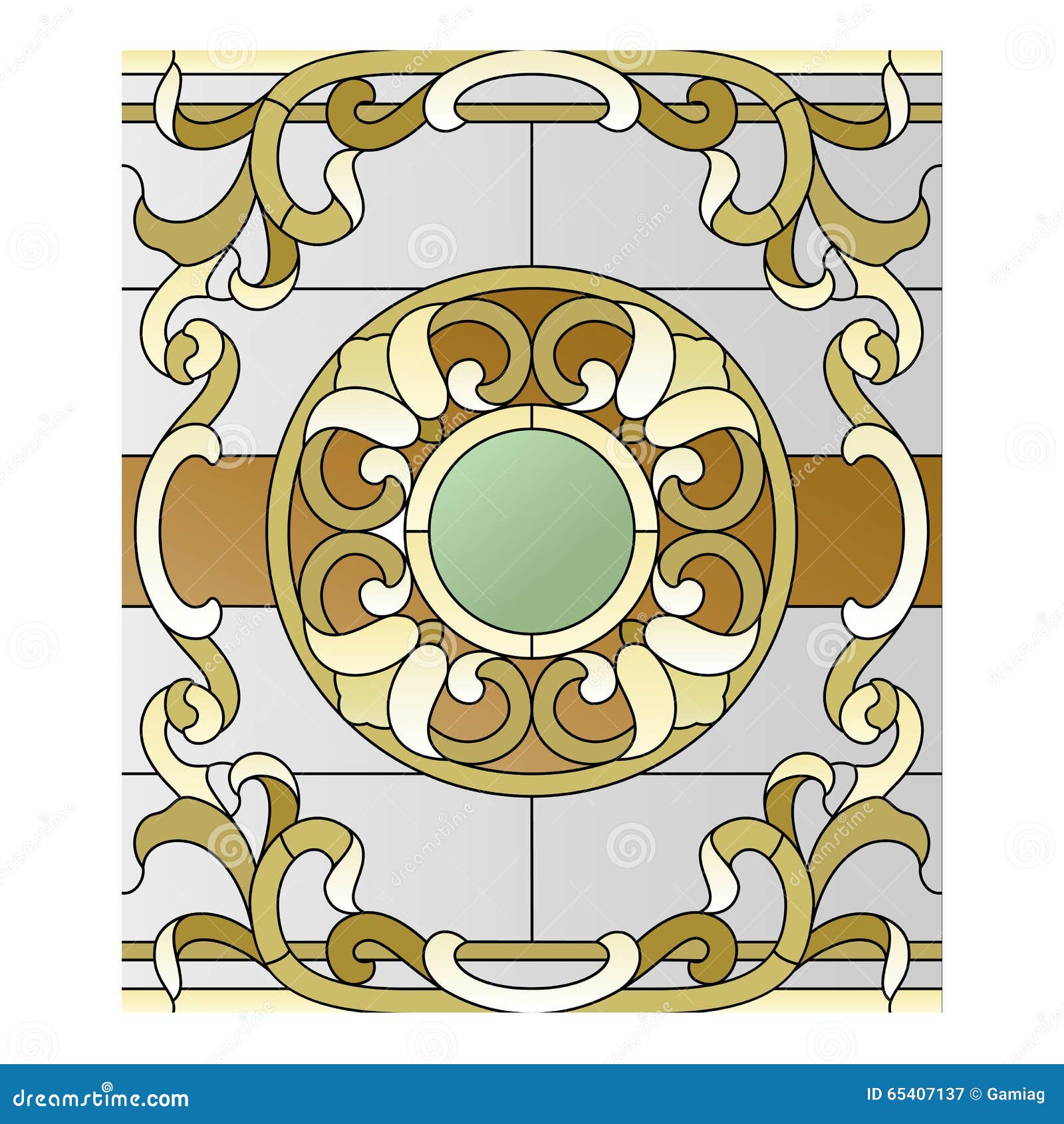 Stained glass pattern stock vector. Illustration of decor - 65407137