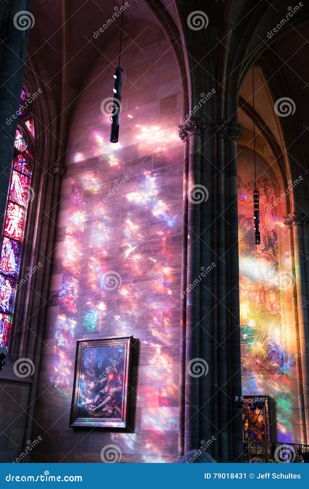 Stained Glass Reflections stock image. Image of cathedral - 79018431