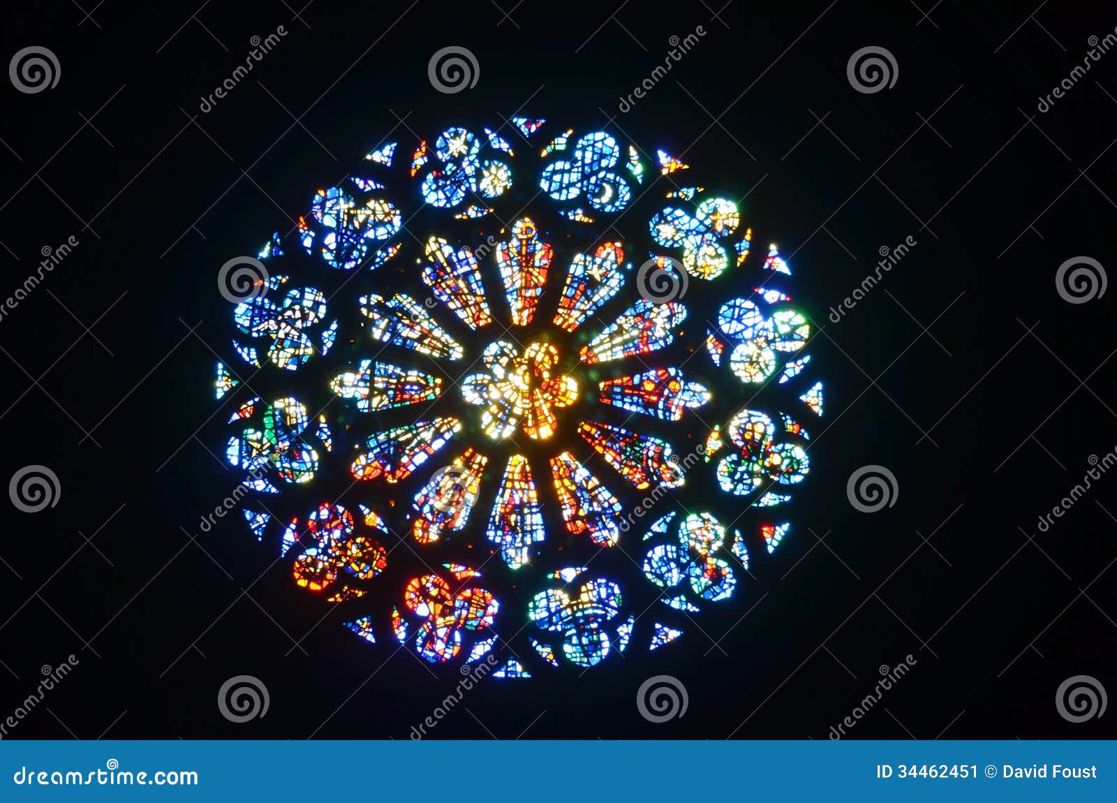 Stained Glass Rose Window stock image. Image of heaven - 34462451