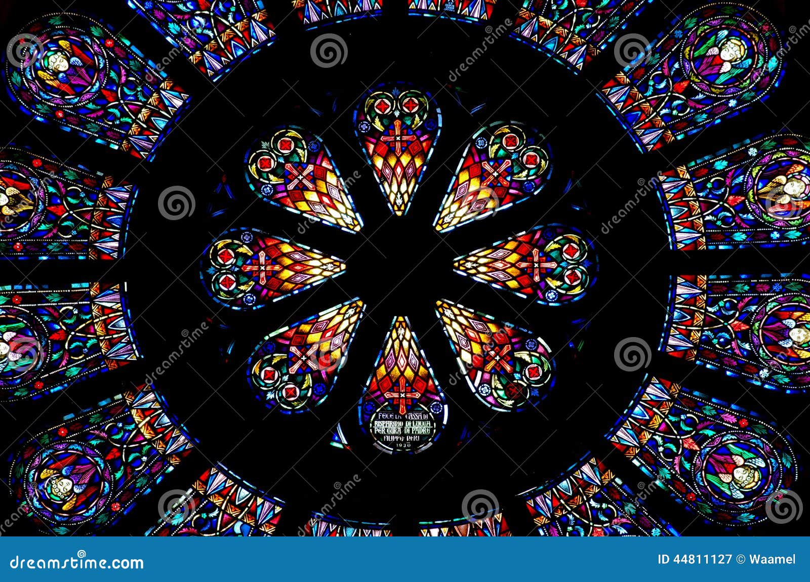Rose Window Jesus Stained Glass Notre Dame Paris France Stock Photo ...