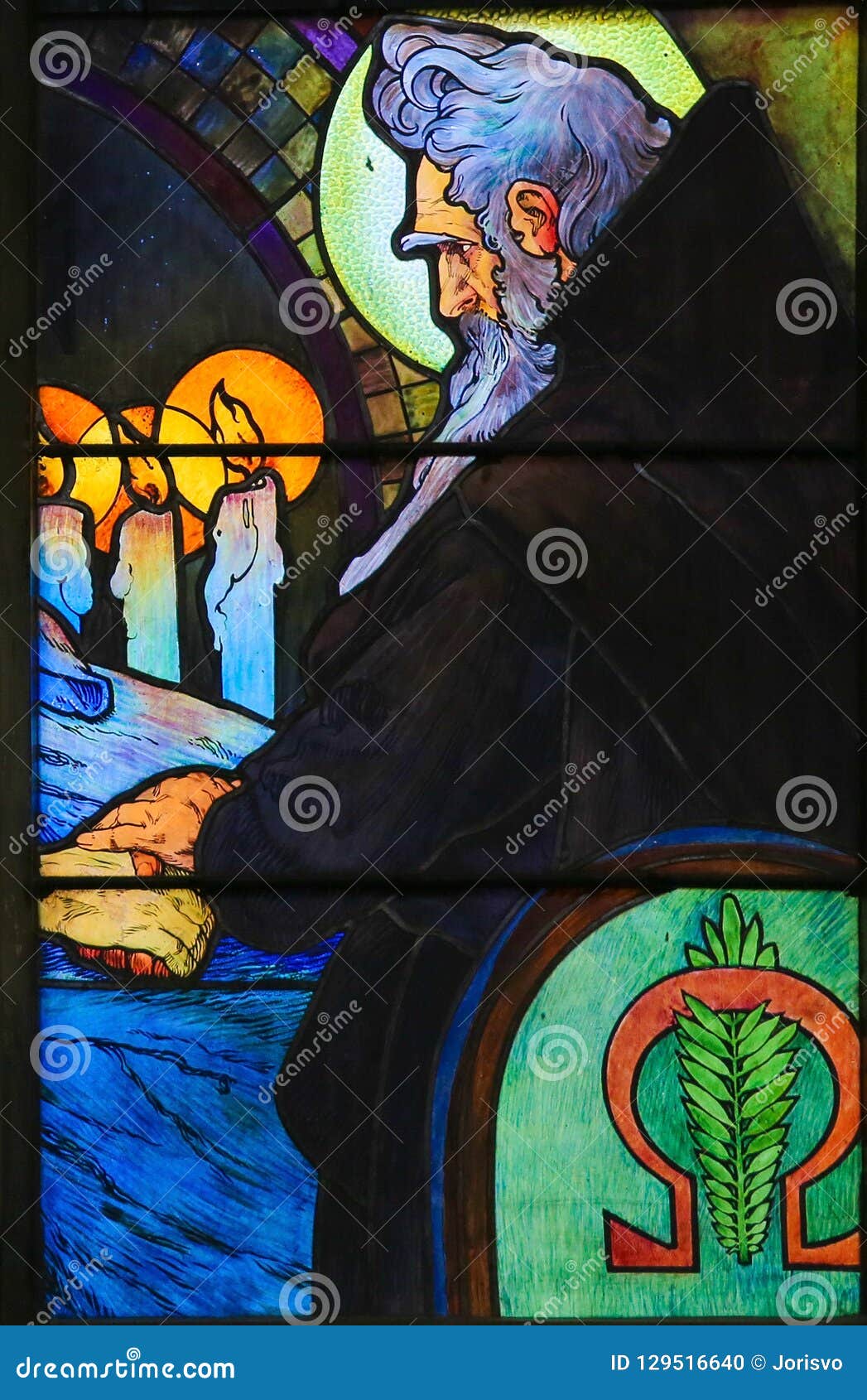 Stained Glass of Saint Methodius by Alphonse Mucha Stock Photo - Image ...