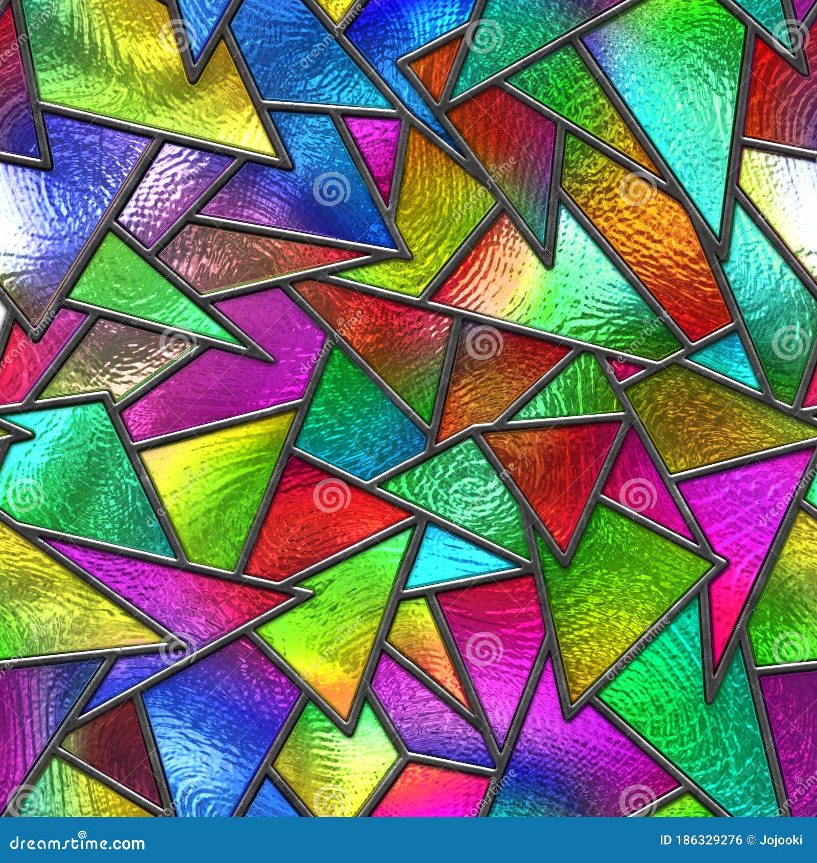 Stained Glass Seamless Texture with Geometric Pattern for Window ...