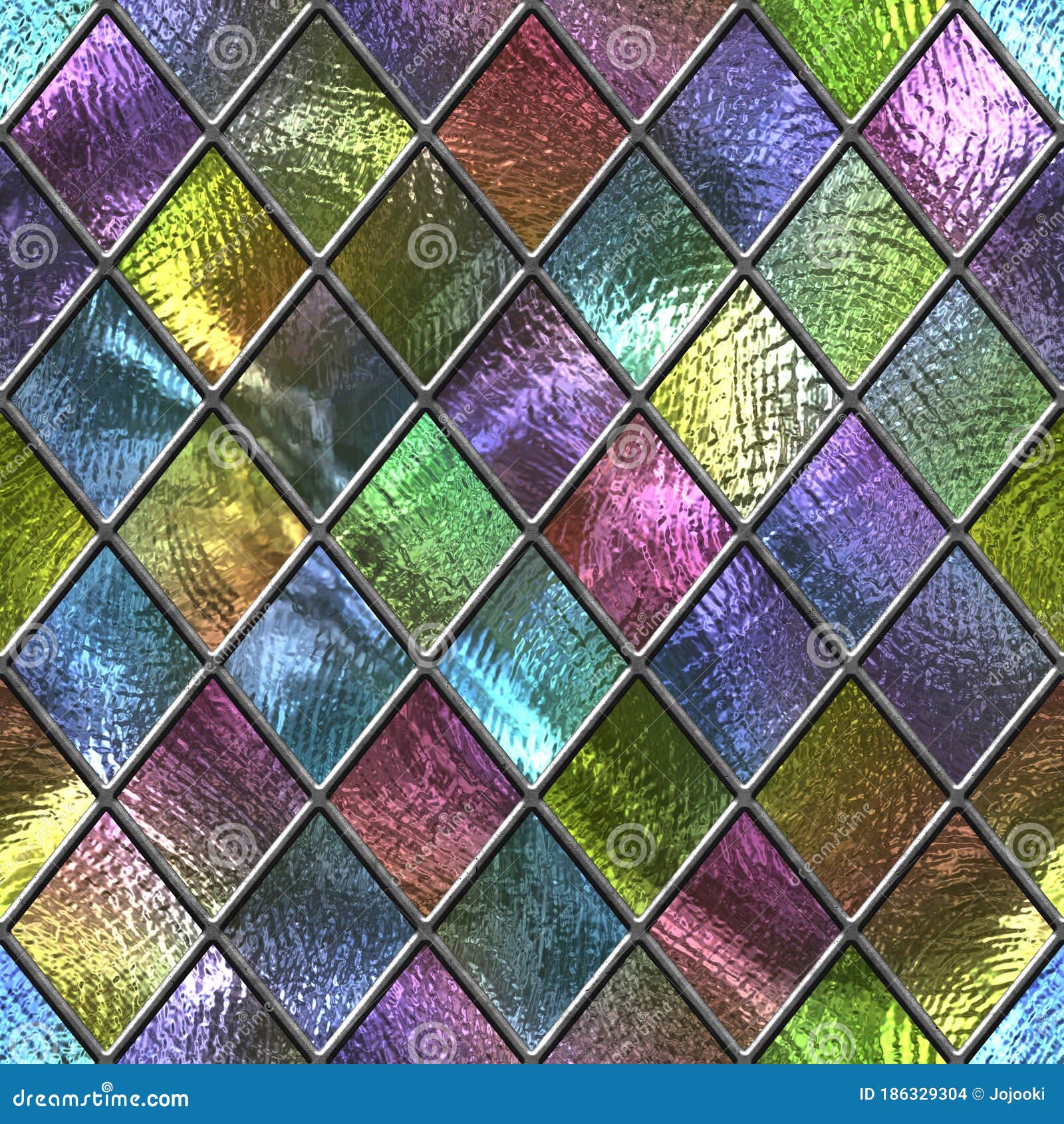 Stained Glass Seamless Texture with Geometric Pattern for Window ...