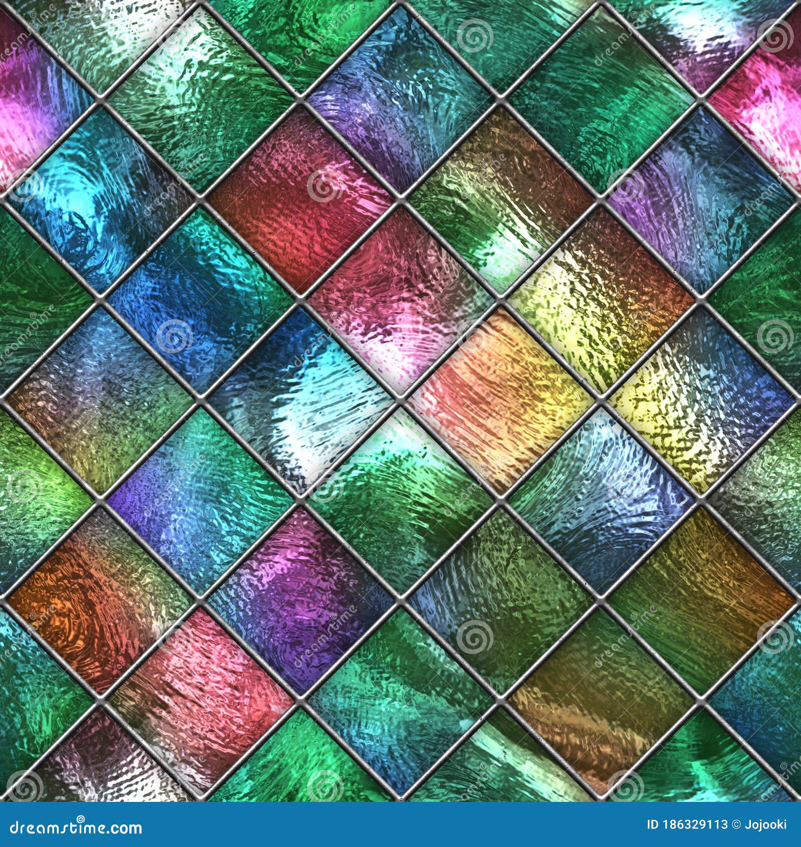 Stained Glass Seamless Texture with Geometric Pattern for Window ...