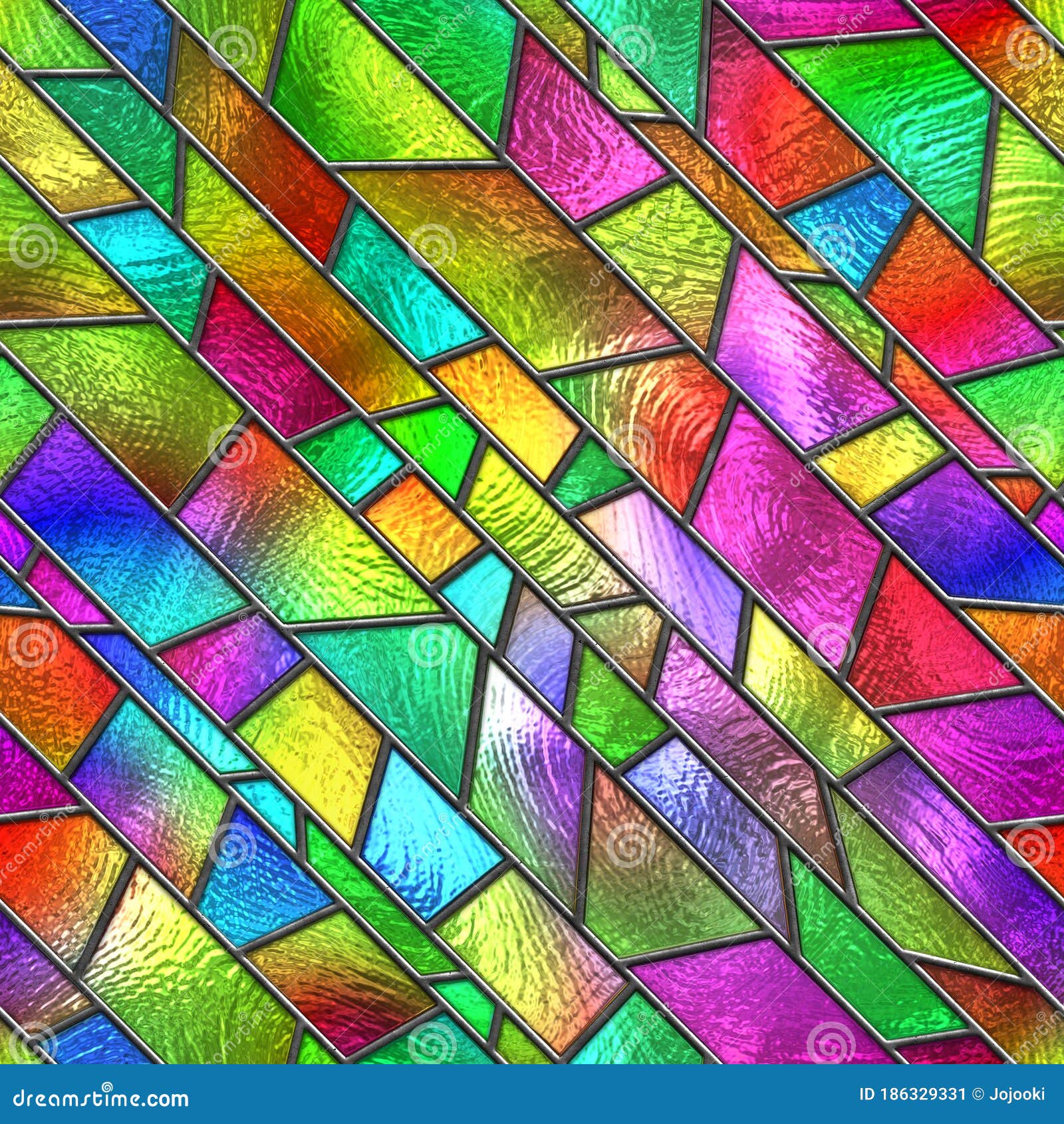 Stained Glass Seamless Texture with Geometric Pattern for Window ...