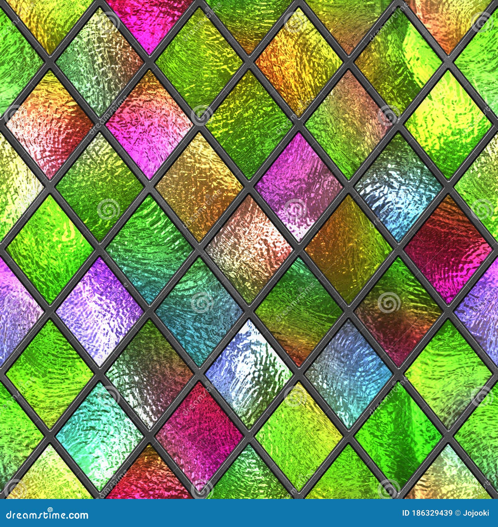 Stained Glass Seamless Texture with Geometric Pattern for Window ...