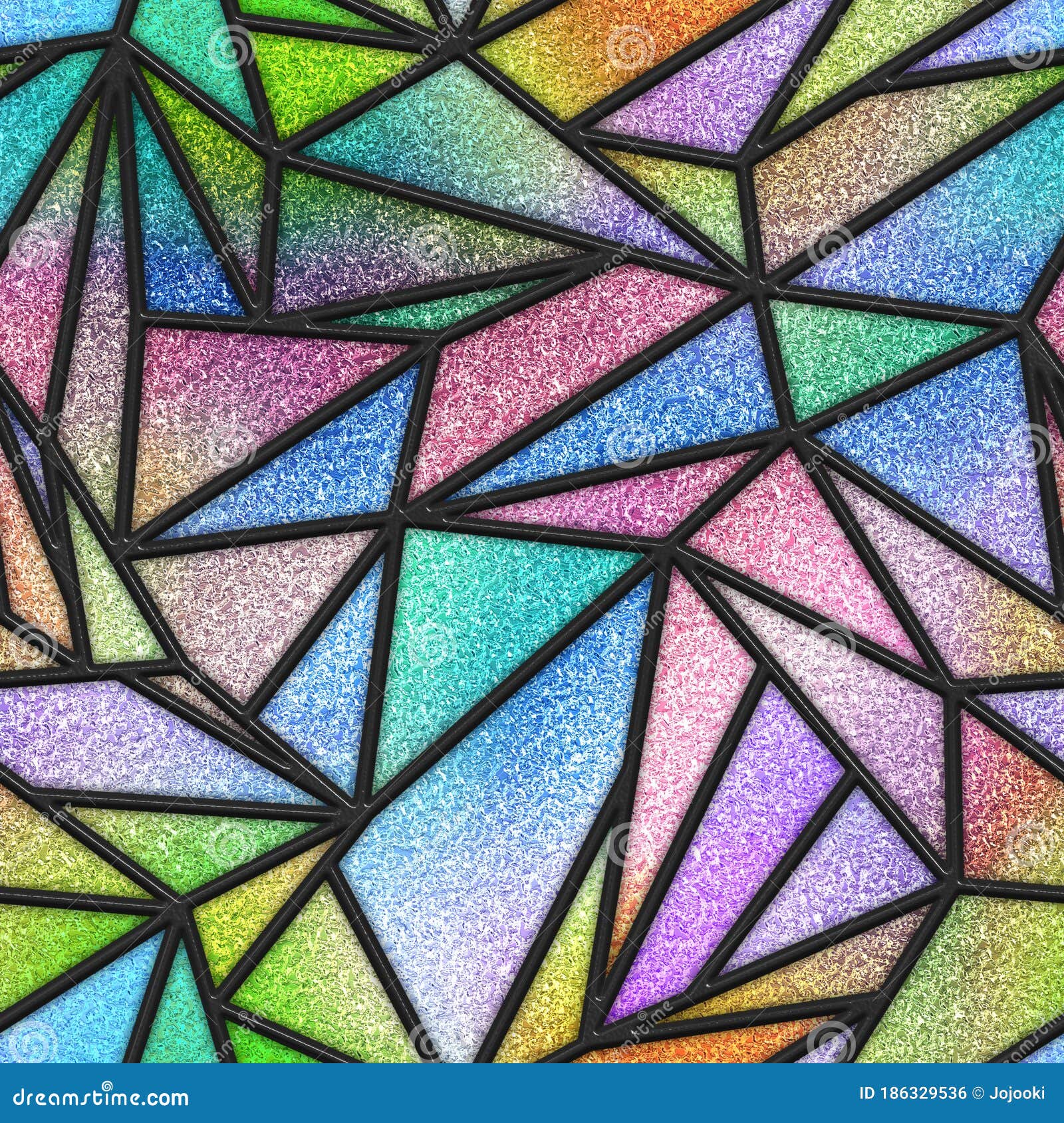 Stained Glass Seamless Texture with Geometric Pattern for Window ...