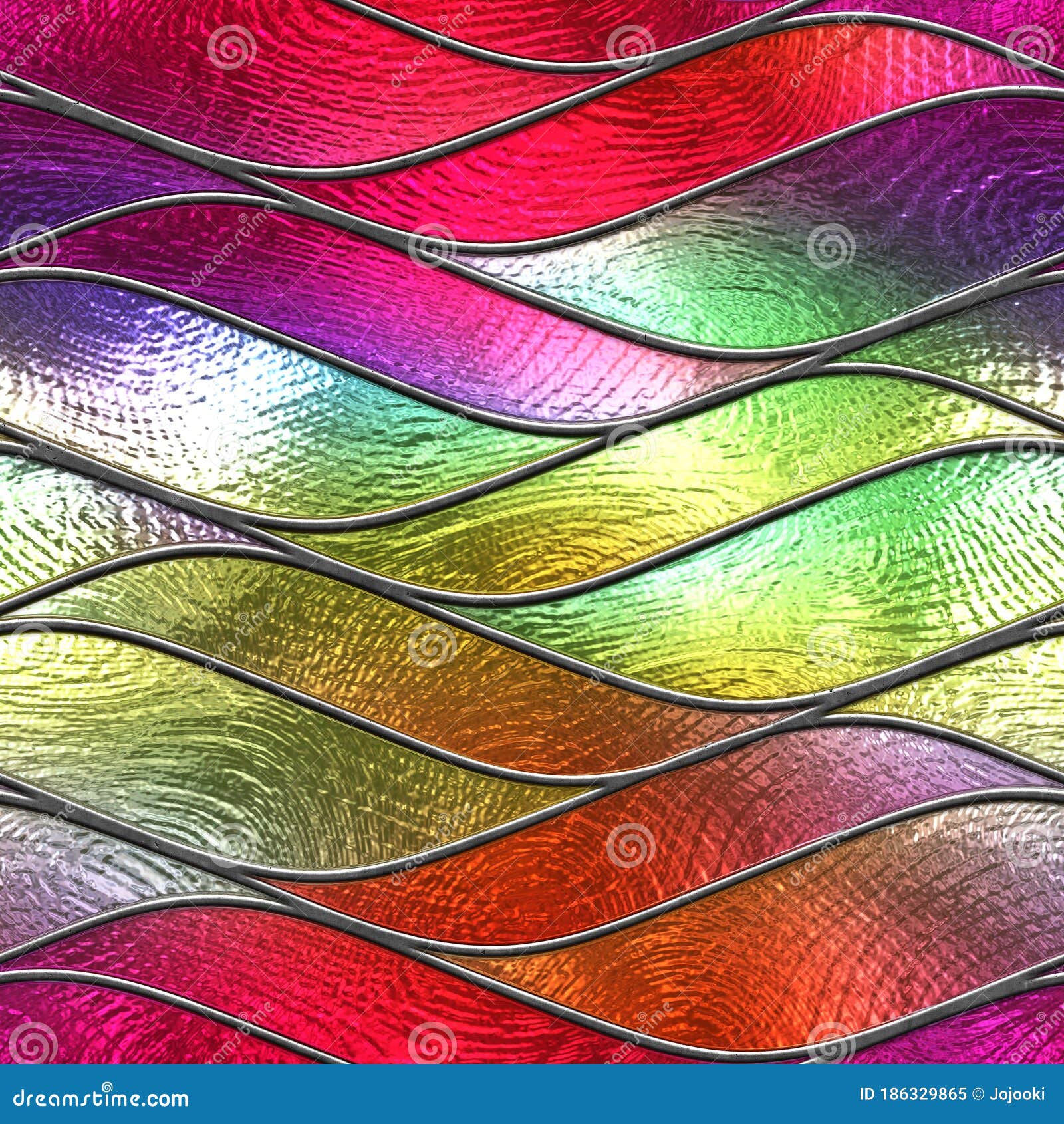 Stained Glass Seamless Texture with Geometric Pattern for Window ...