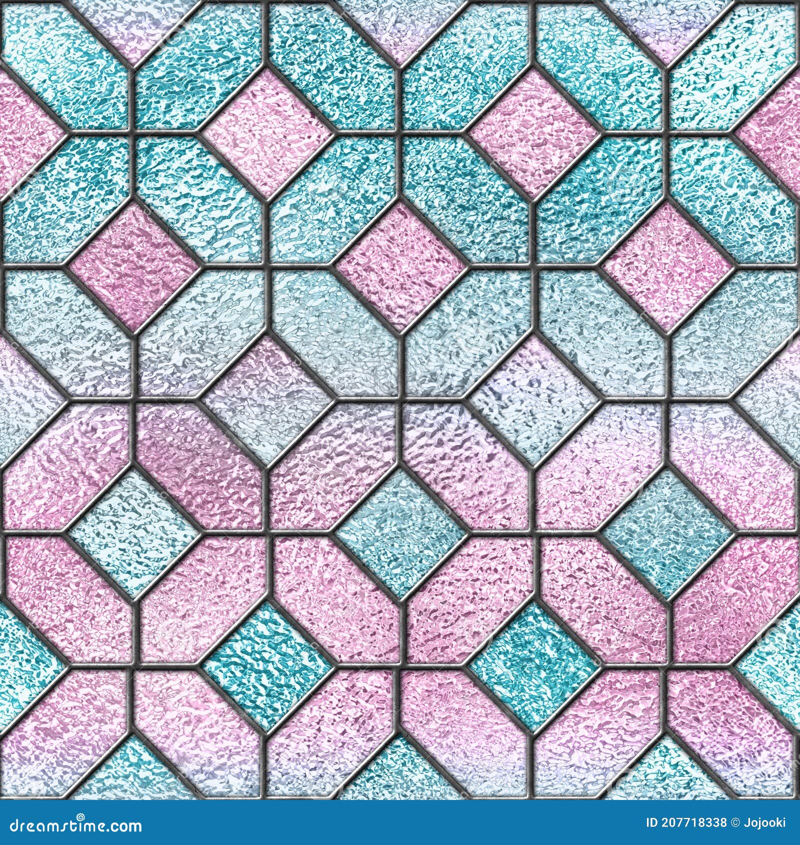 Stained Glass Seamless Texture with Geometric Square Pattern for Window ...