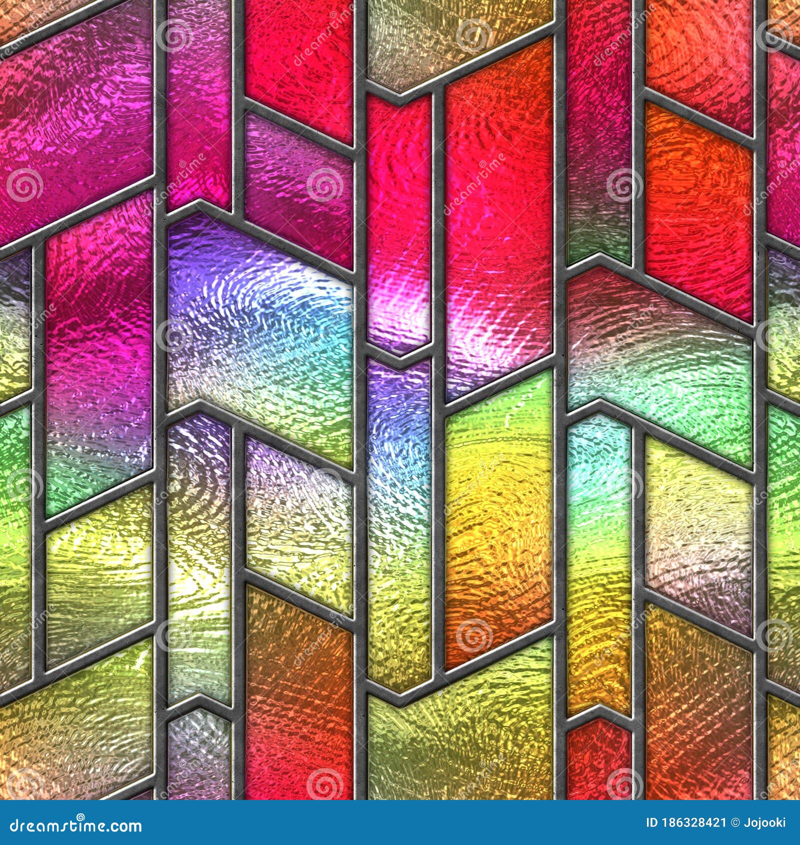 Stained Glass Seamless Texture with Pattern for Window, Colored Glass ...