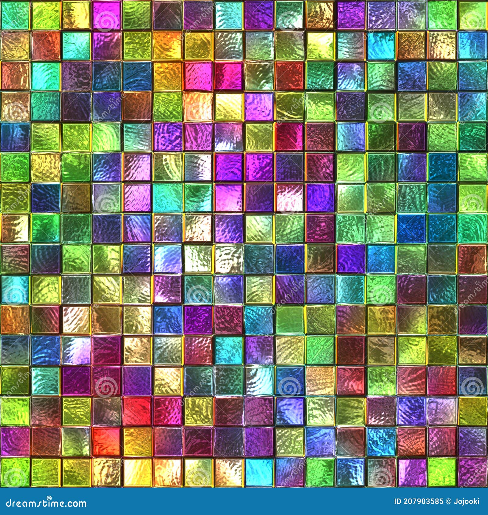 Stained Glass Seamless Texture with Square Pattern for Window, Colored ...