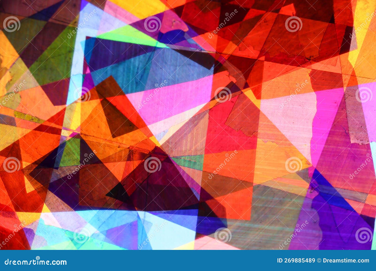 Stained Glass Style Colorful Pattern Fills in a Whole Screen. Stock ...