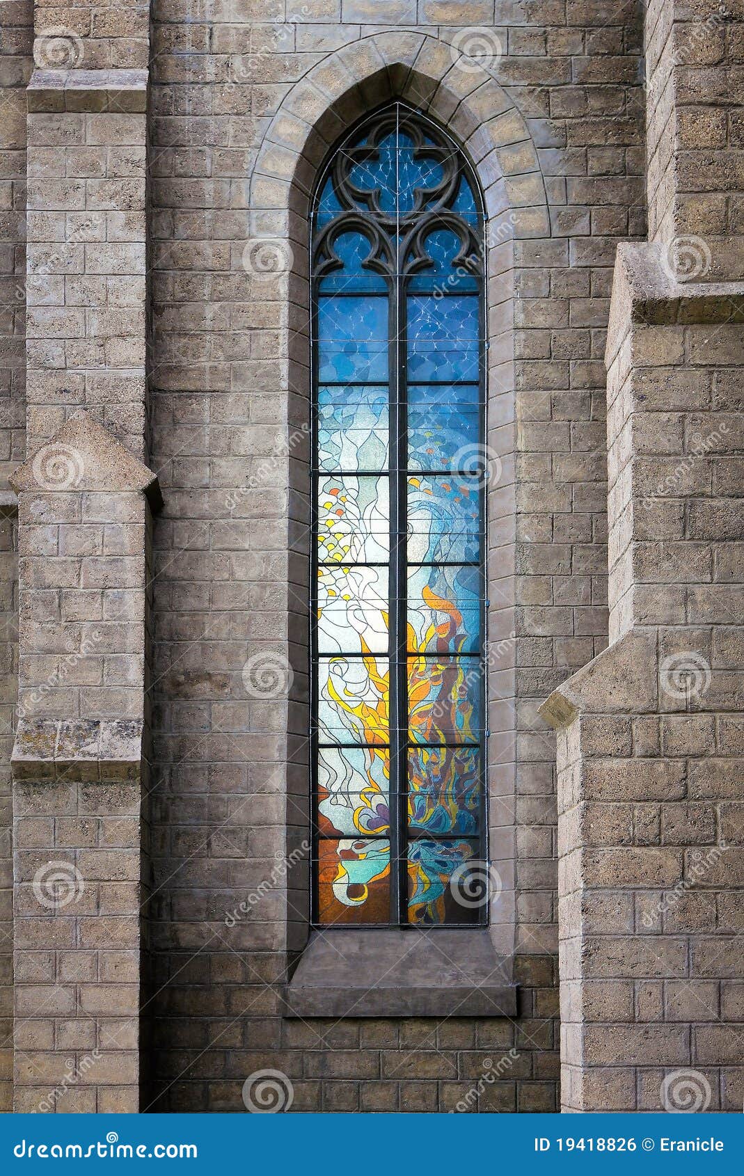 Stained-glass Vitrage Window Stock Photo - Image of light, religion ...
